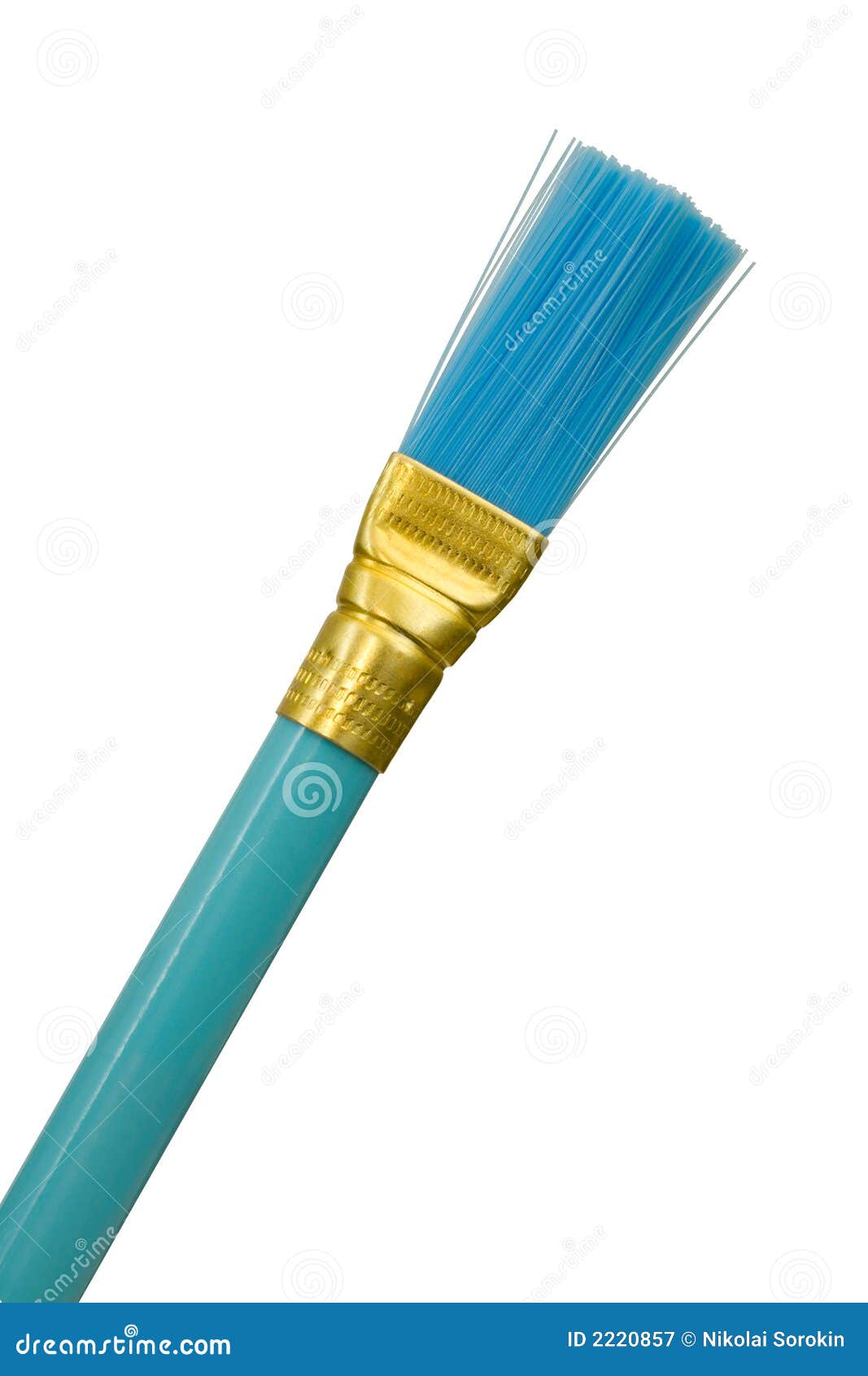 Blue brush, close-up stock image. Image of close, bristle - 2220857