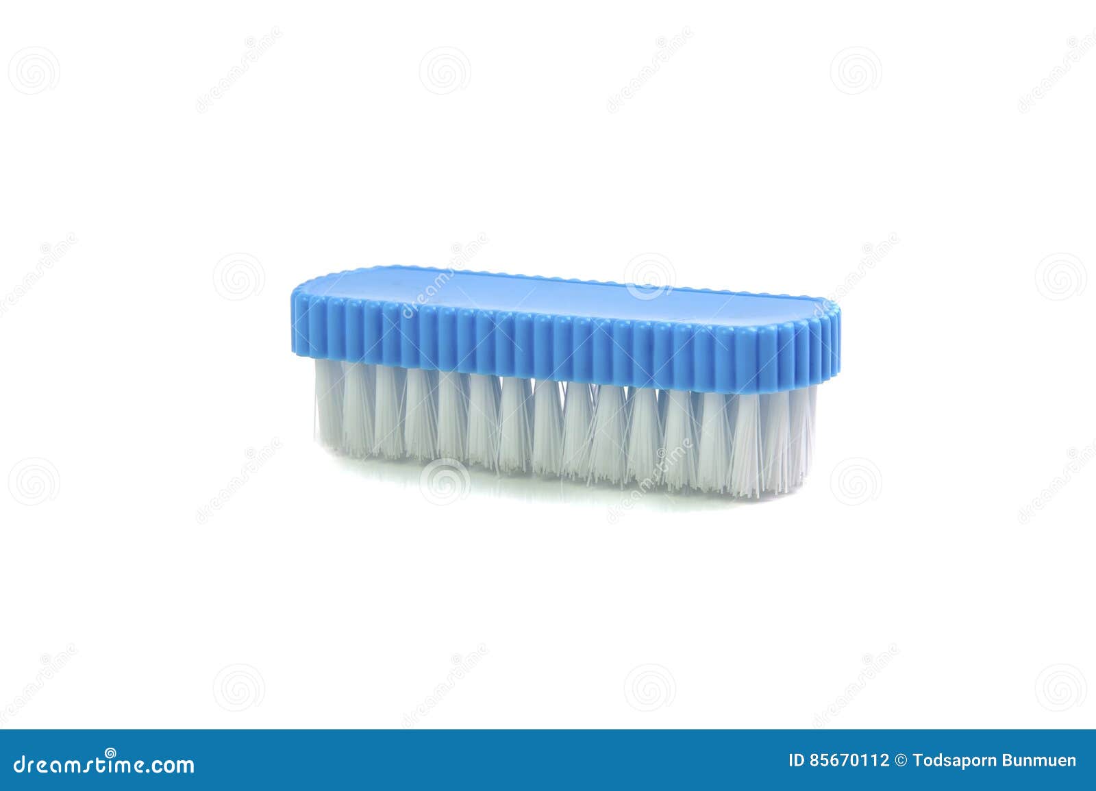 Blue Brush Isolated on White Background Stock Photo - Image of ...