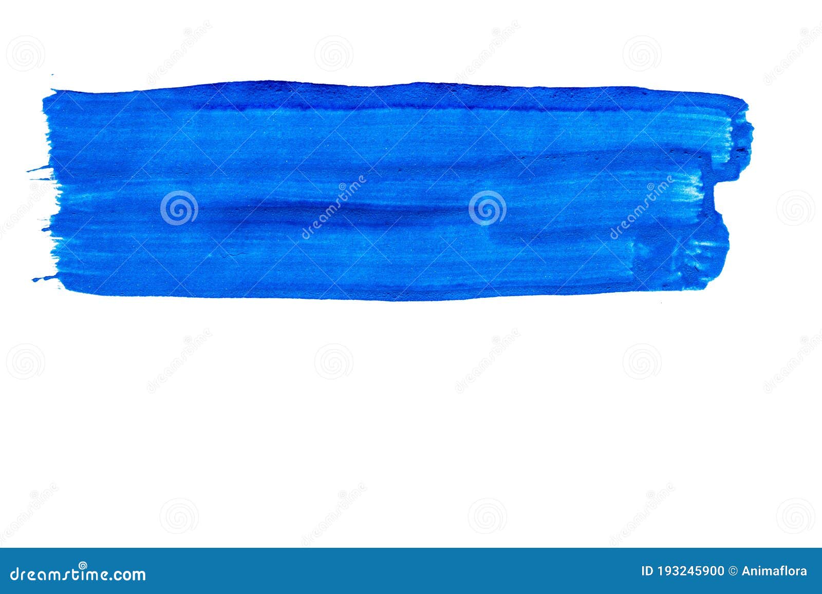Blue Brush Stroke Isolated on White Background Stock Photo - Image of ...