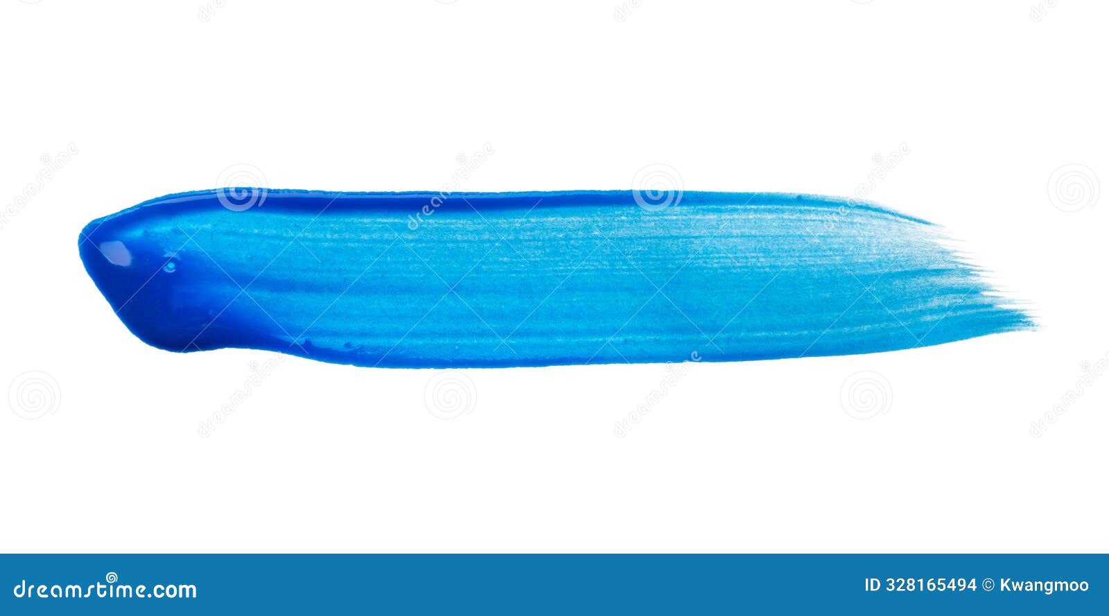 Blue Brush Stroke Isolated on White Stock Illustration - Illustration ...