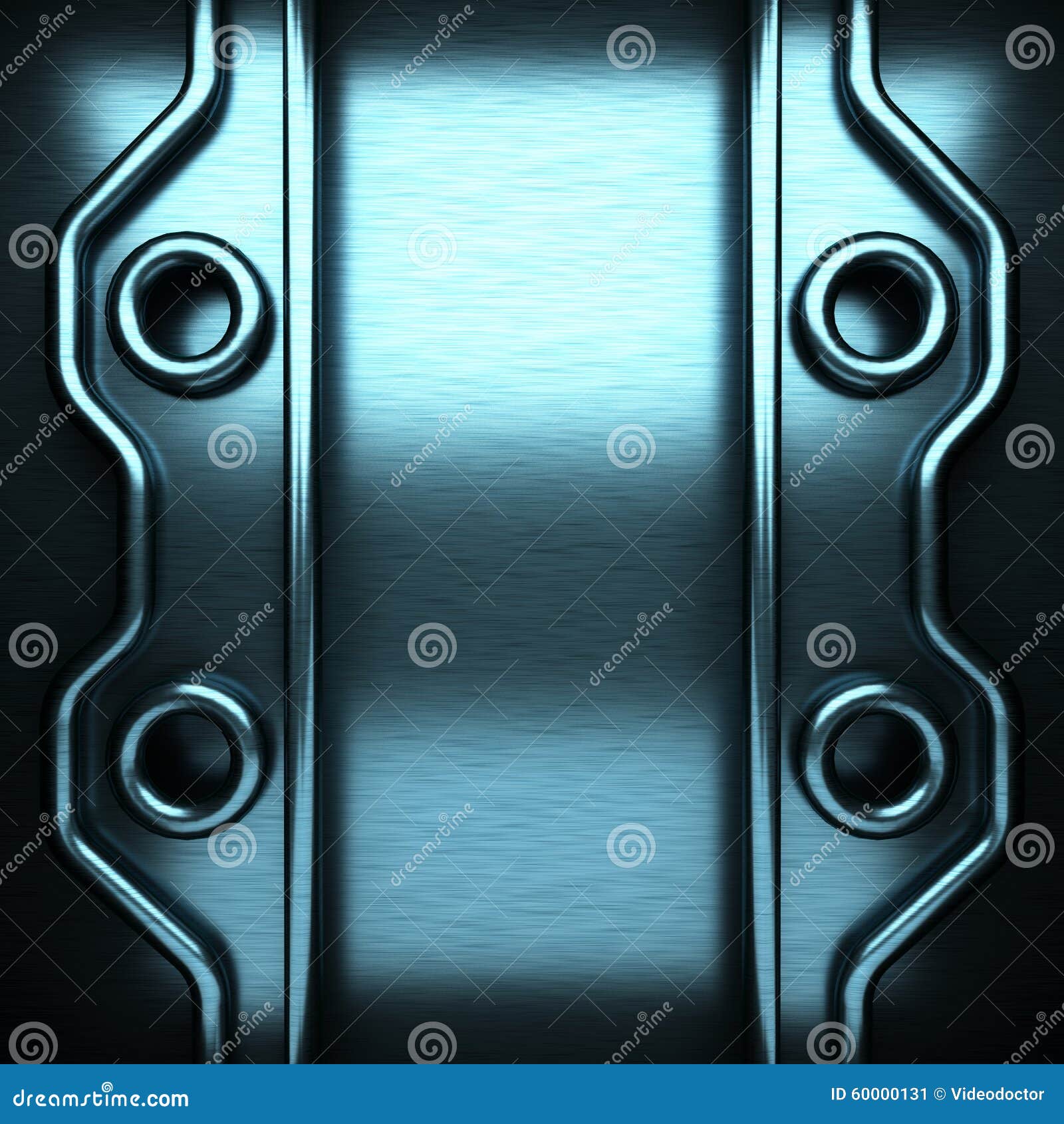 Blue Brushed Metal Background Stock Illustration - Illustration of ...
