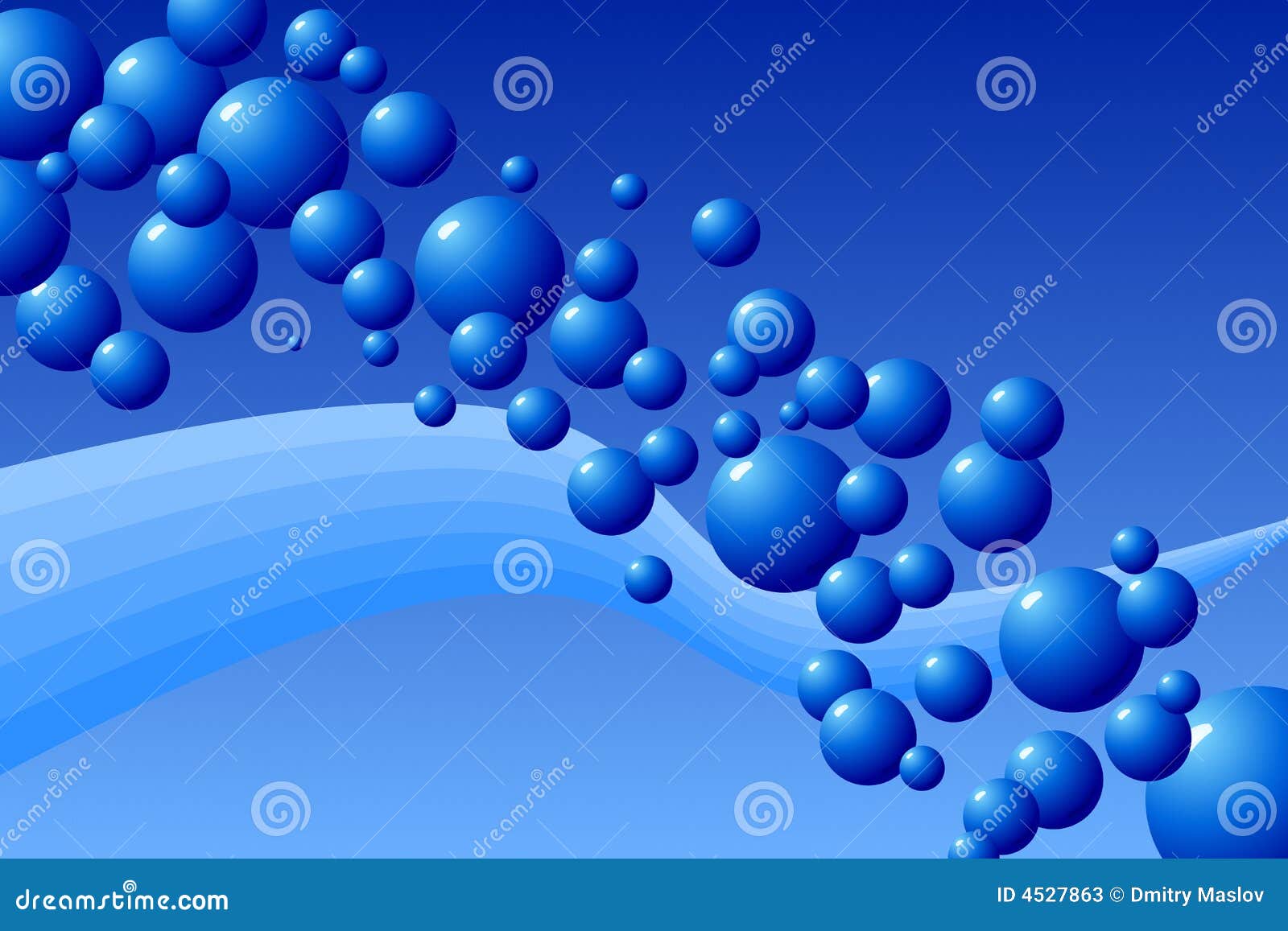 Blue Bubble stock vector. Illustration of boil, round - 4527863