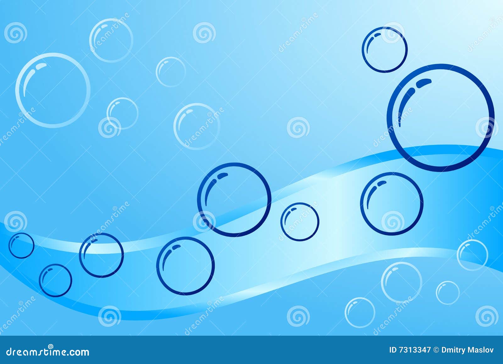 Blue Bubble stock vector. Illustration of sphere, bulb - 7313347