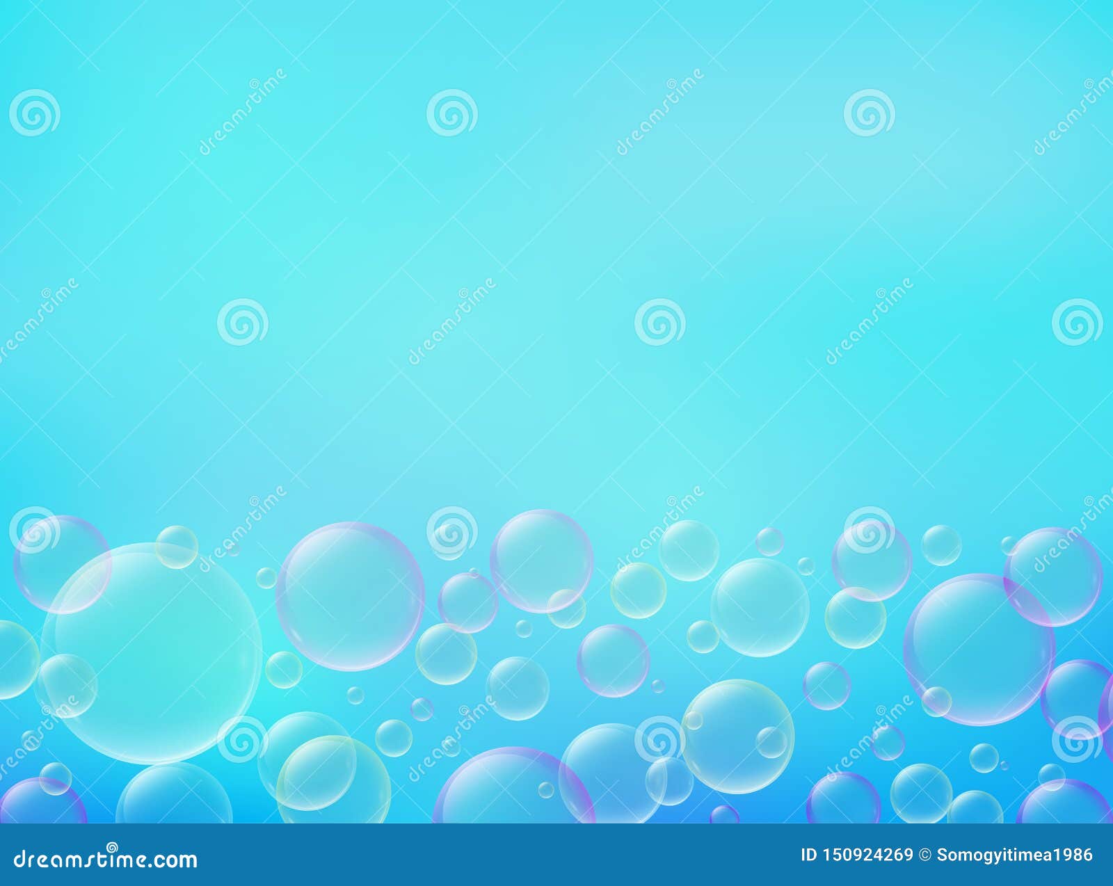 Blue Bubble Abstract Design. Stock Vector - Illustration of circle ...