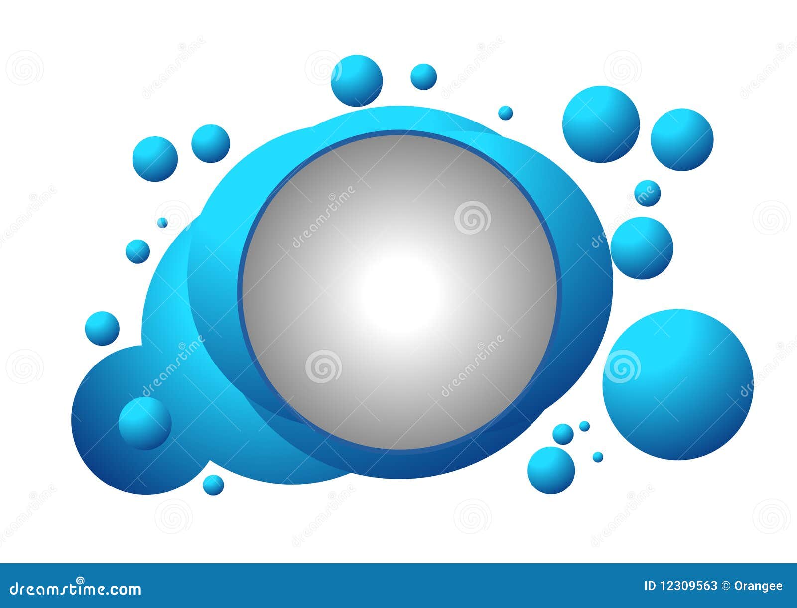 Blue bubble background stock vector. Illustration of background - 12309563