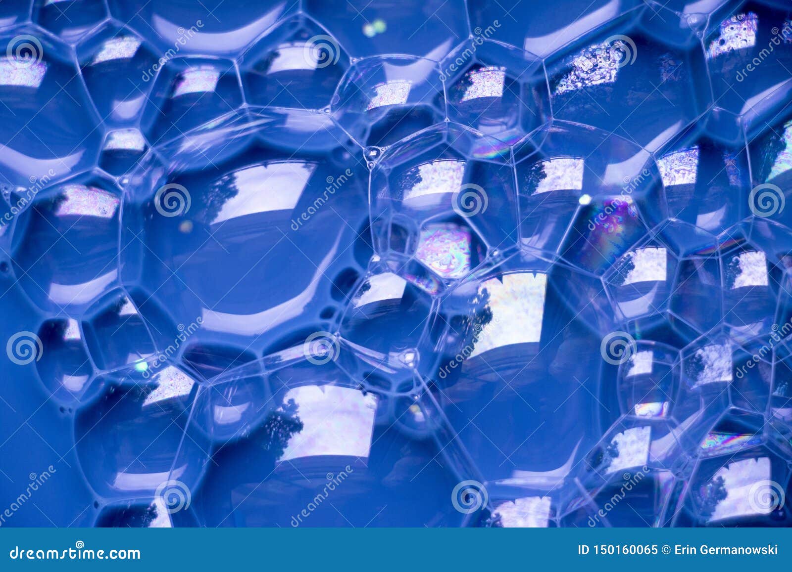 Blue Bubble Cells Background Texture Stock Image - Image of blue ...