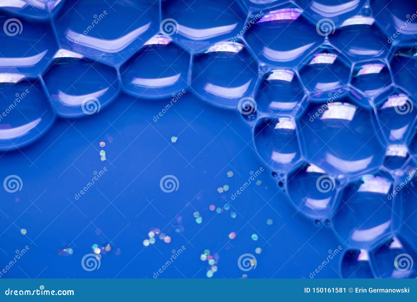 Blue Bubble Cells Background Texture Stock Image - Image of pattern ...