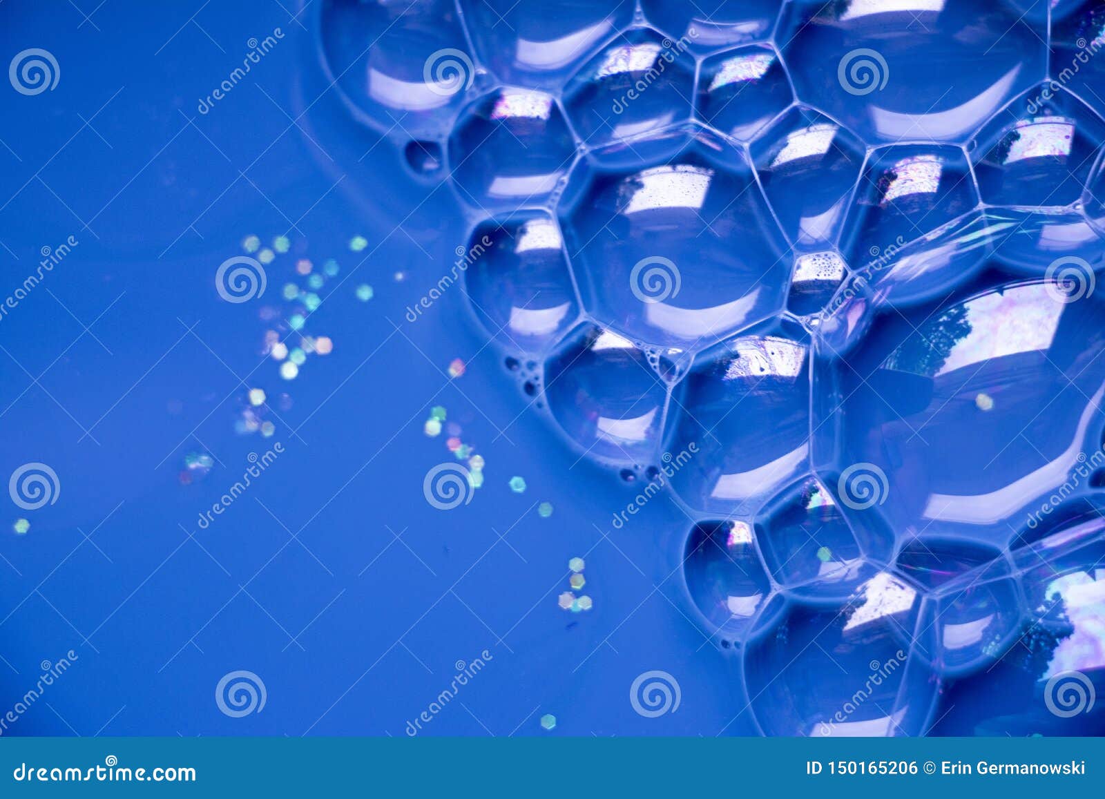 Blue Bubble Cells Background Texture Stock Photo - Image of deep ...