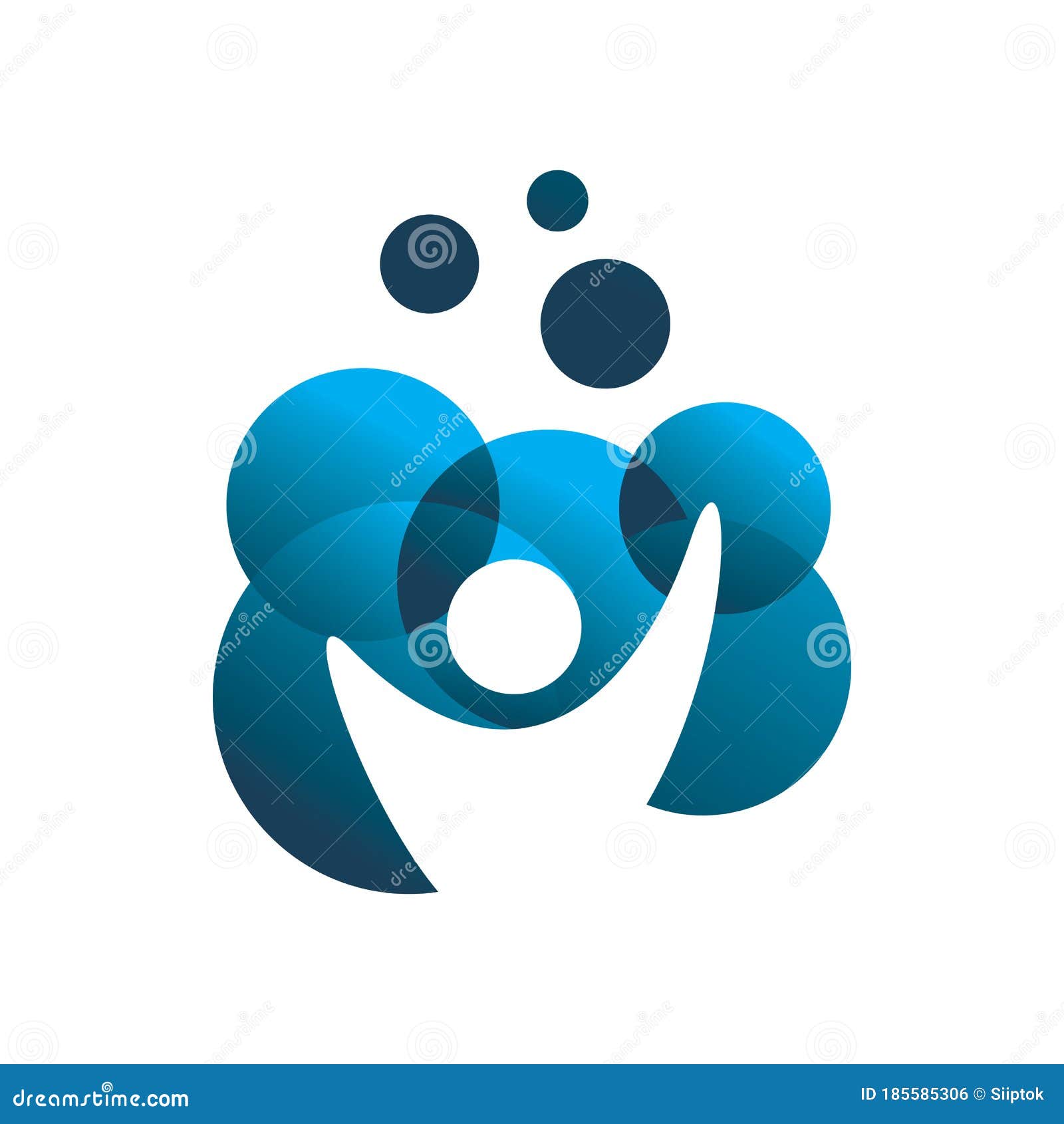 Blue Bubble People Logo Design Stock Illustration - Illustration of ...