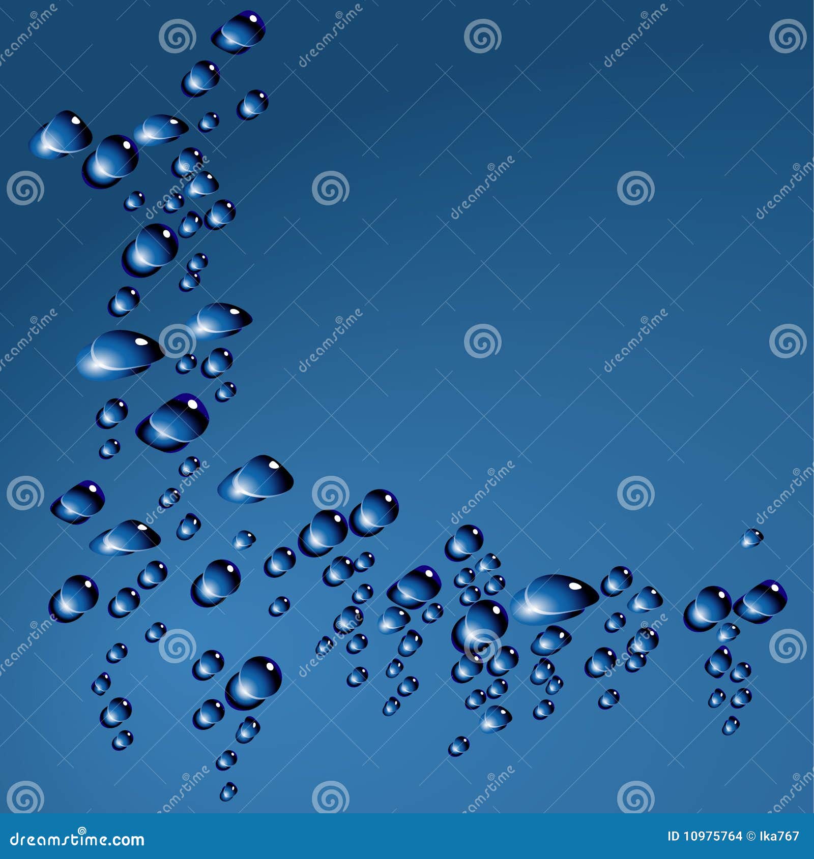Blue bubbles stock vector. Illustration of pure, clean - 10975764