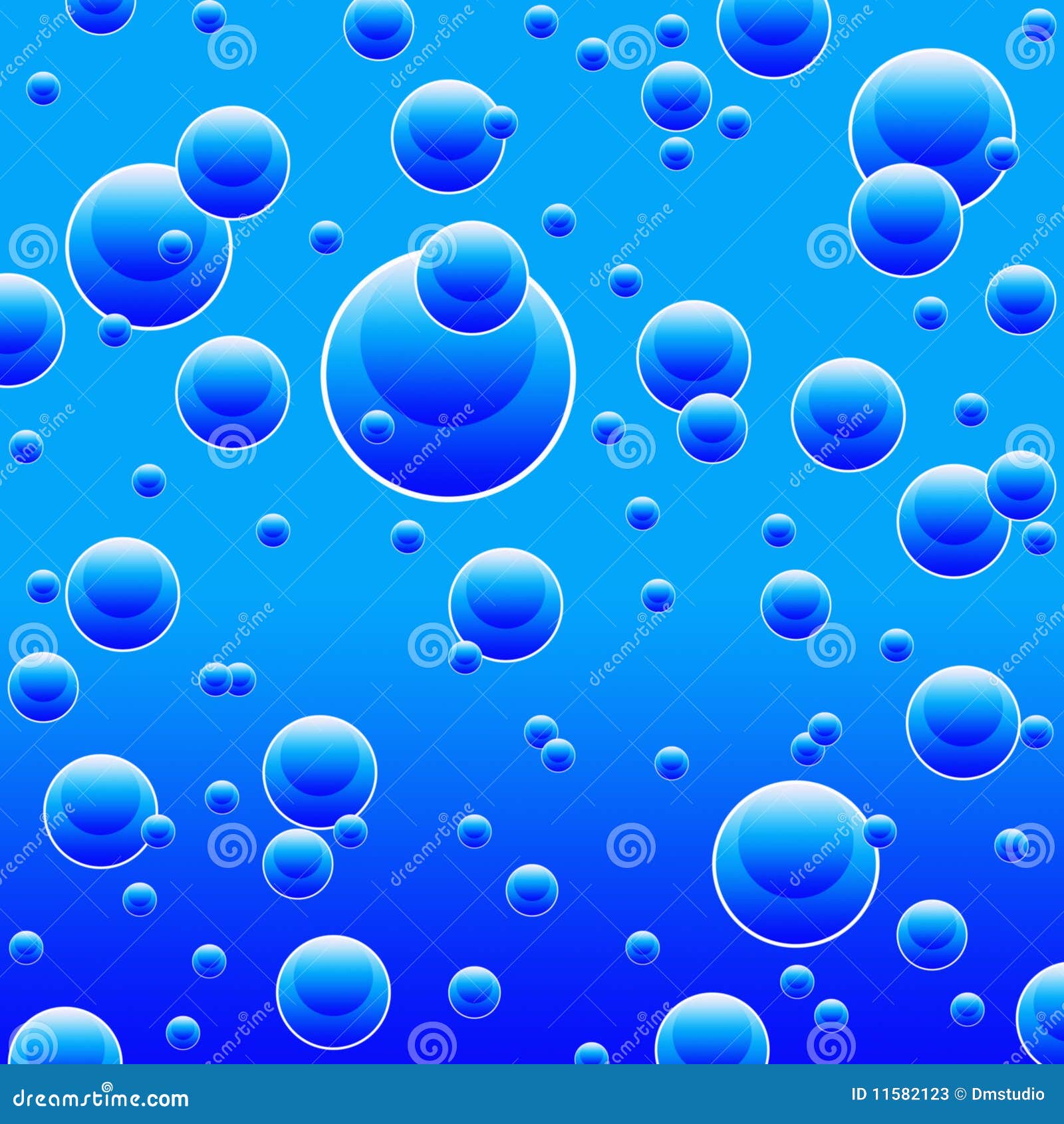 Blue Bubbles Background Vector Illustration | CartoonDealer.com #48868514