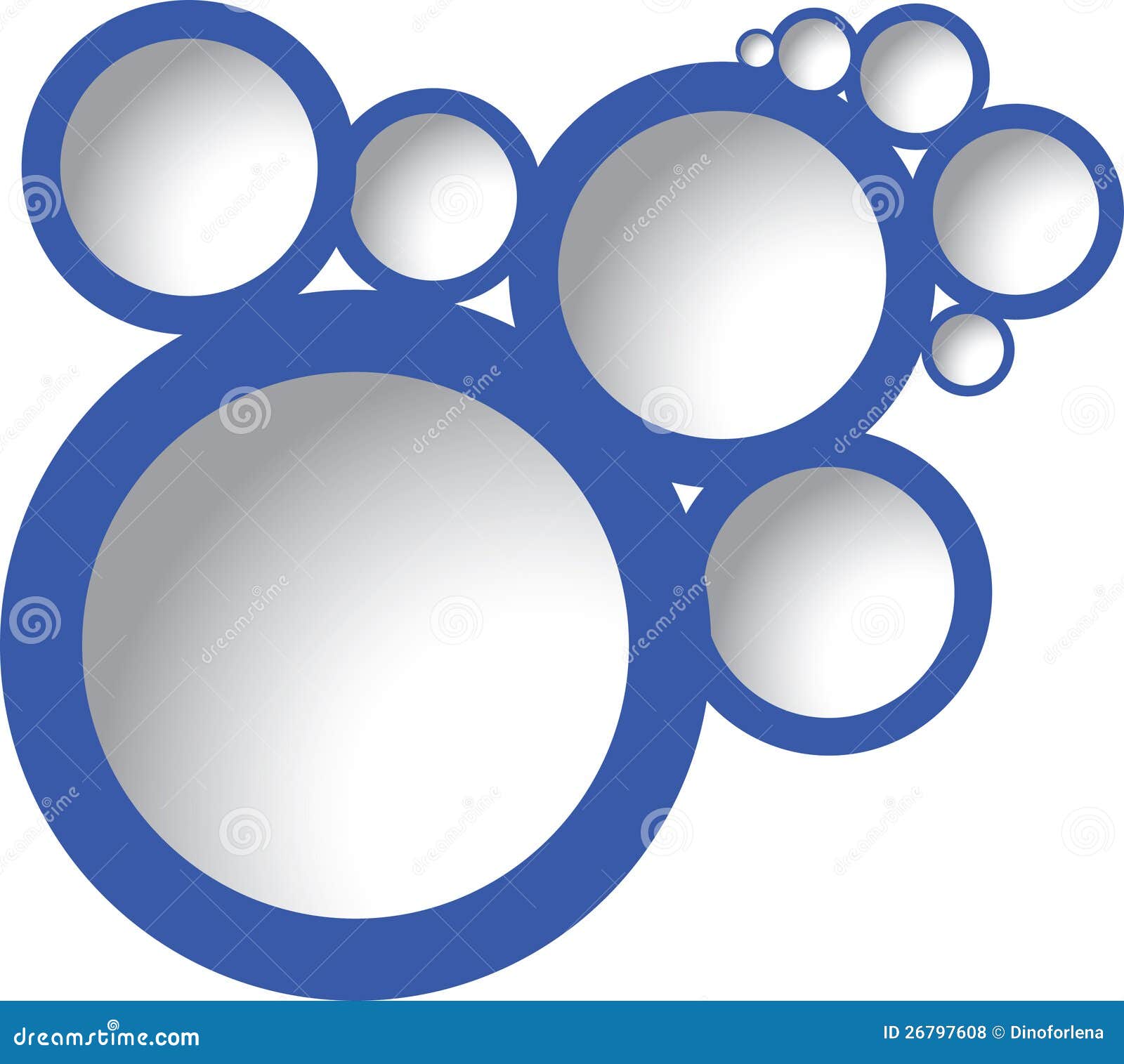 Blue bubbles stock illustration. Illustration of page - 26797608