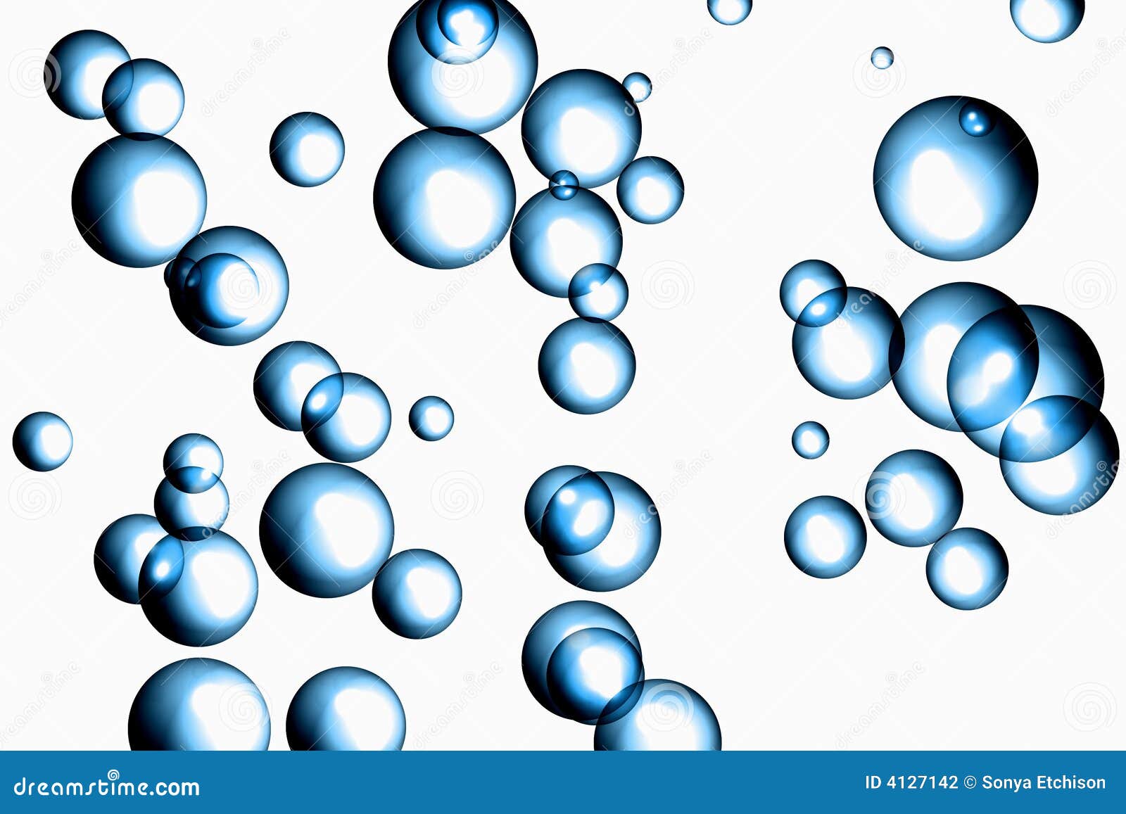 Blue Bubbles Background Vector Illustration | CartoonDealer.com #11179596