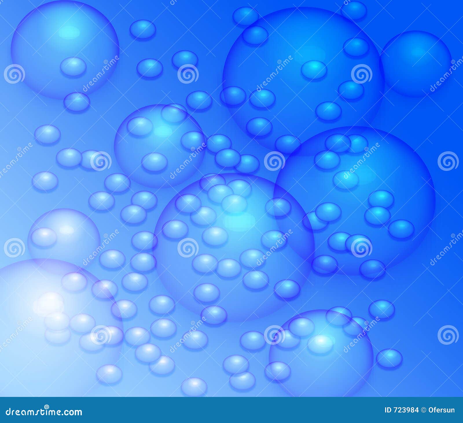 Blue bubbles stock illustration. Illustration of water - 723984