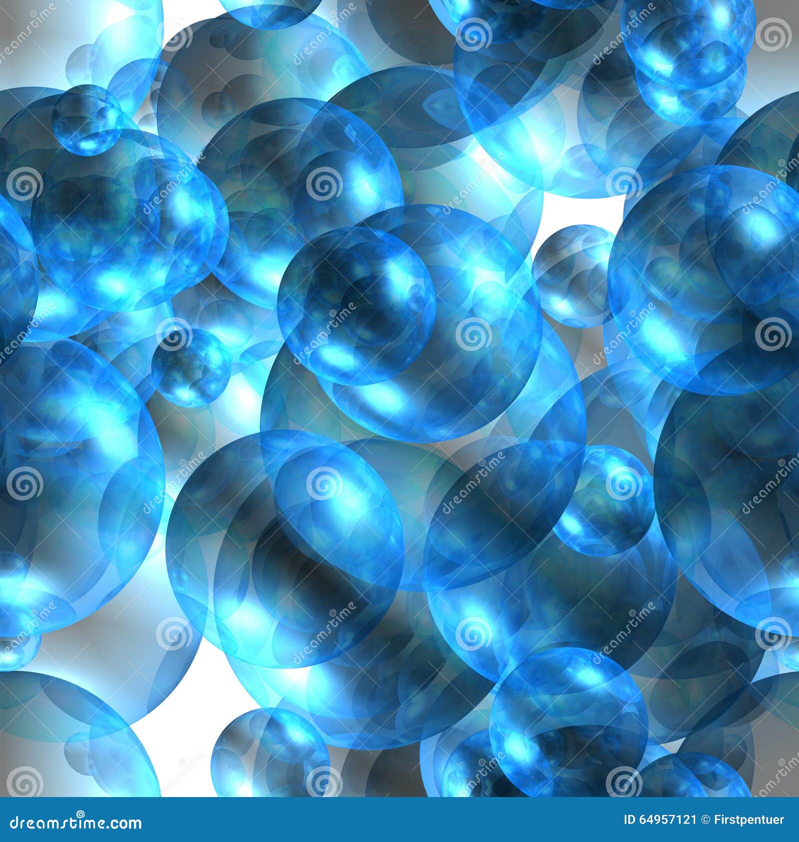 Blue Bubbles Abstract Seamless Background Testure Stock Illustration ...