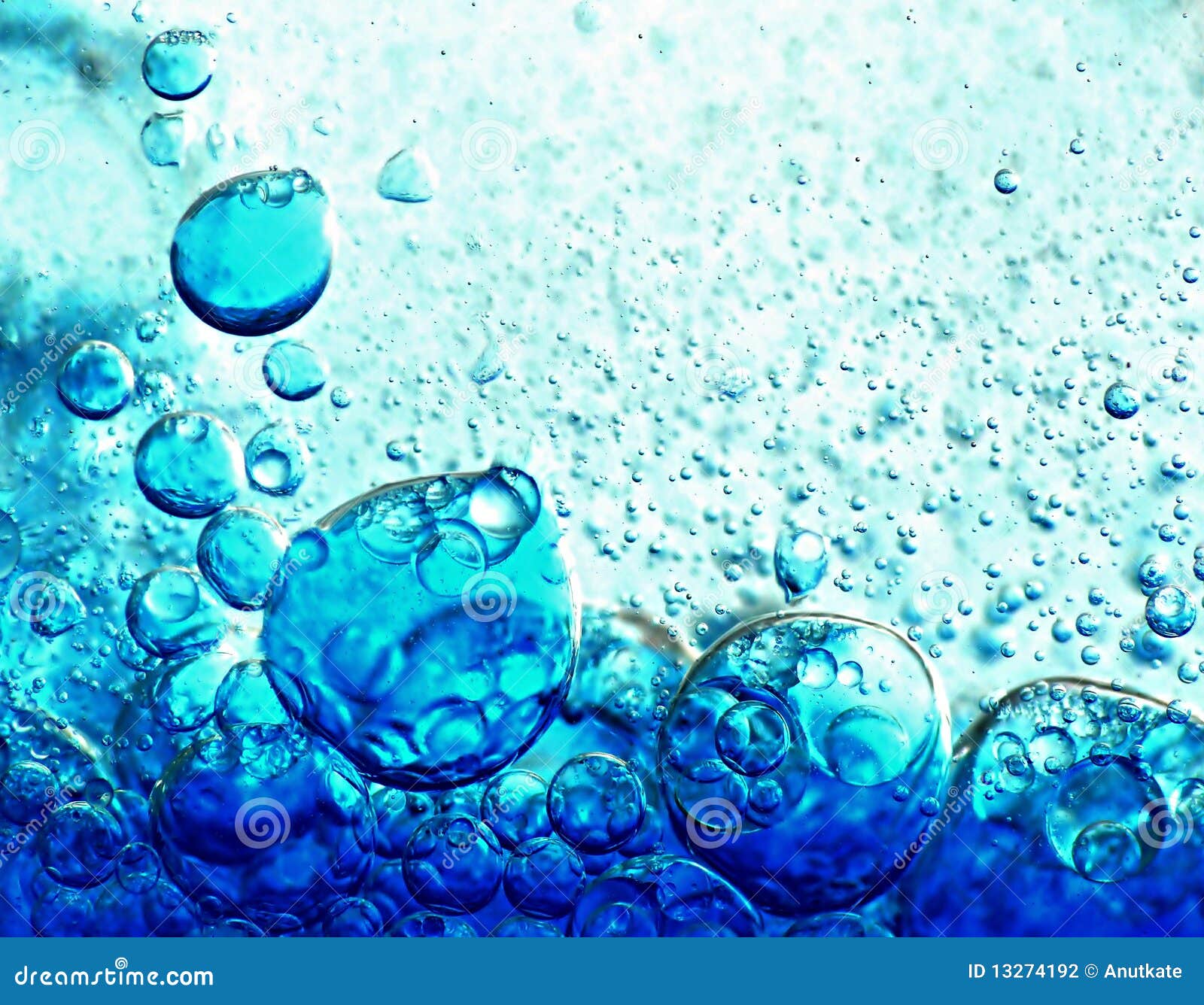 Blue Bubbles Border Stock Photography - Image: 13274192