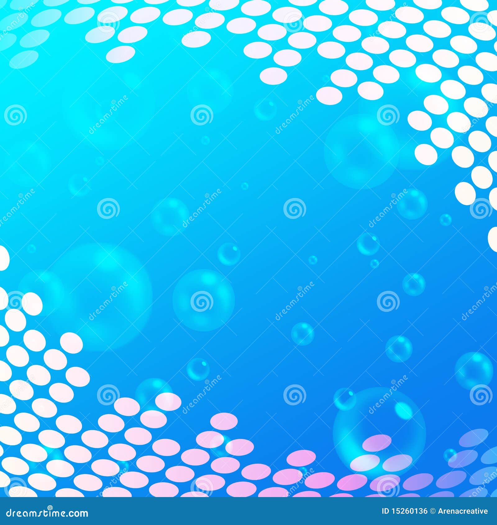 Blue Bubbles Border stock illustration. Illustration of dotted - 15260136