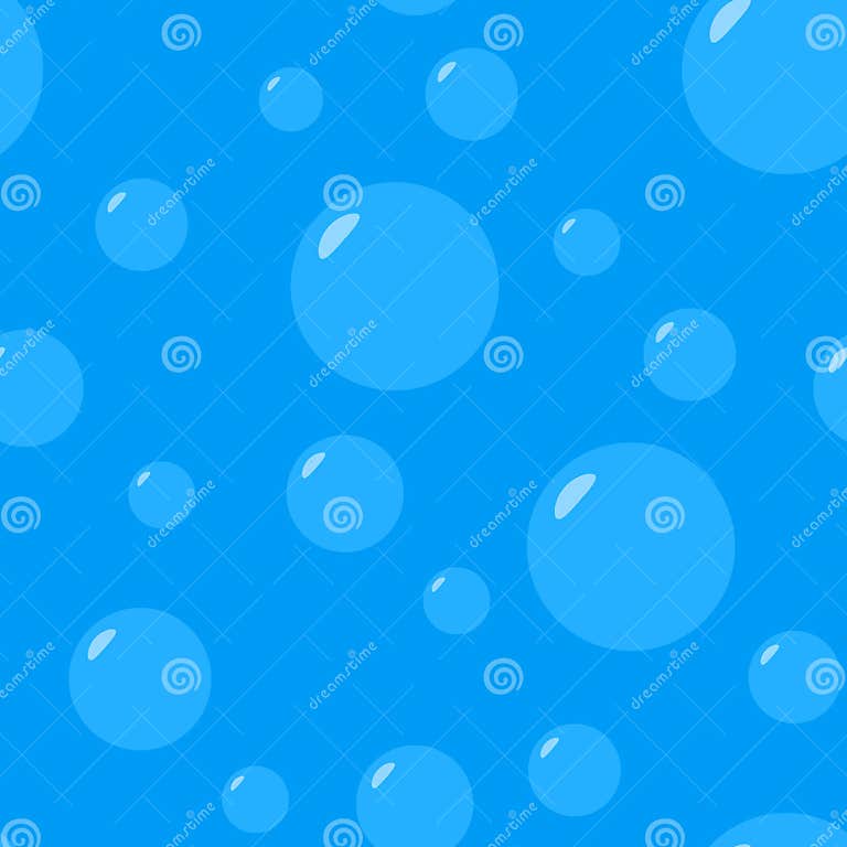 Blue Bubbles Floating Up through the Water. Vector Design Stock Vector ...