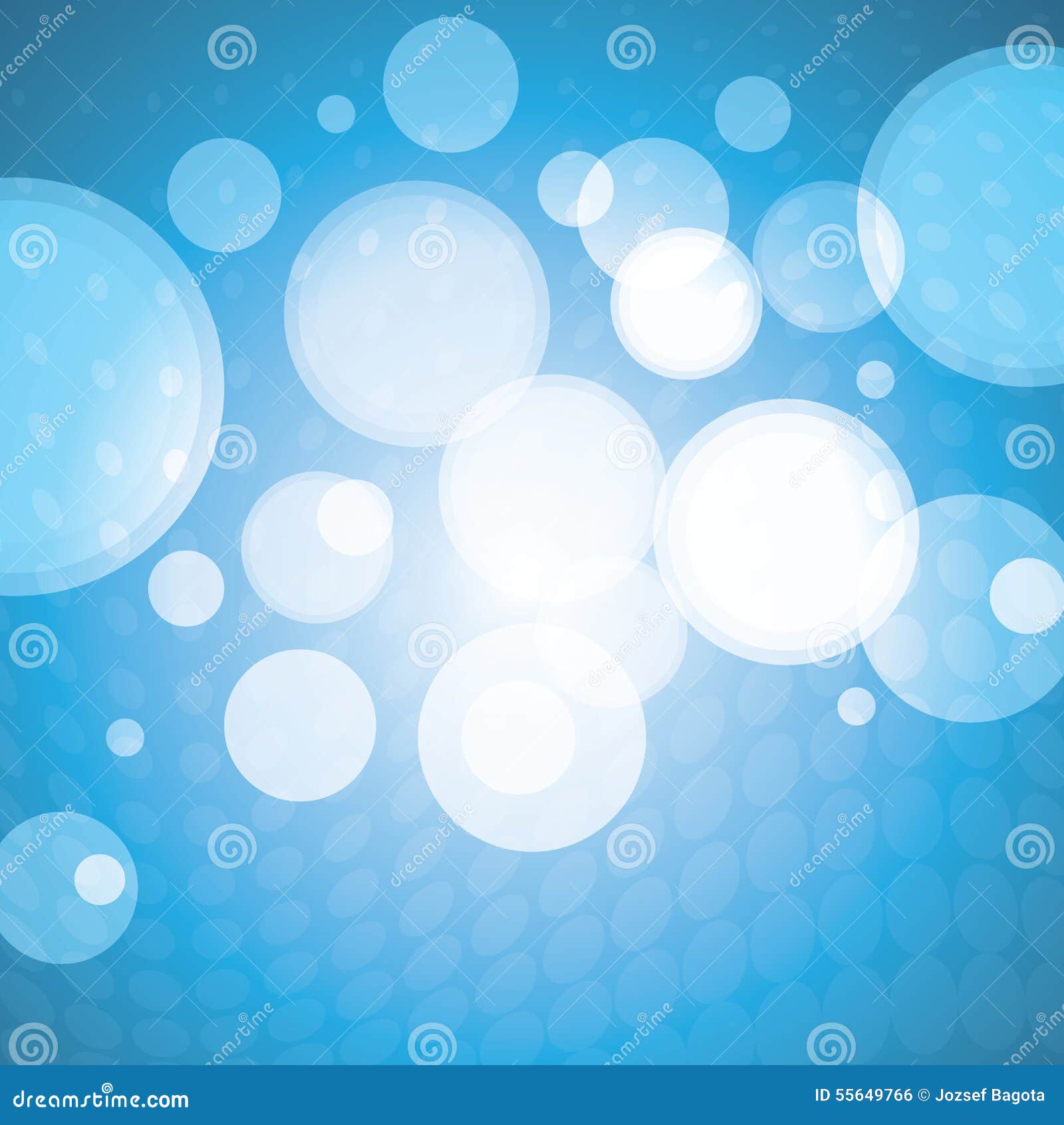 Blue Bubbles Pattern - Vector Background Stock Vector - Illustration of ...