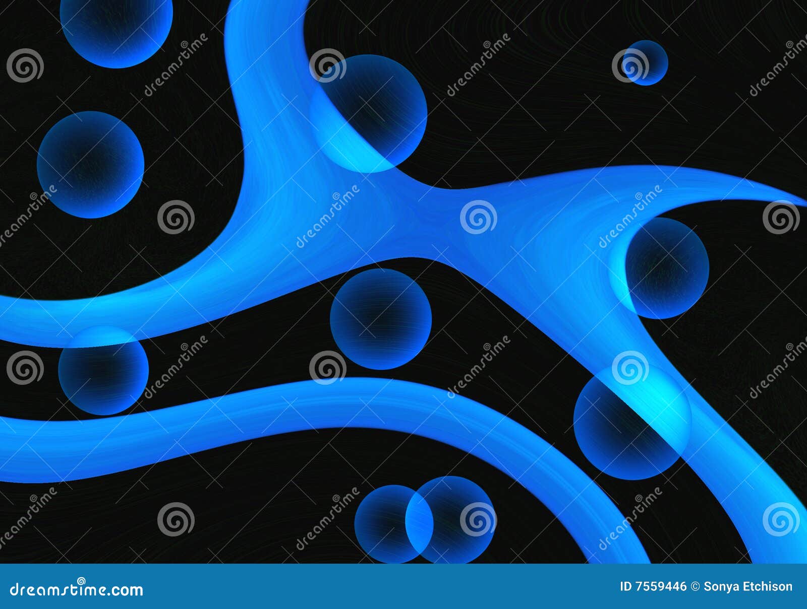 Blue Bubbles and Swirl stock illustration. Illustration of savers - 7559446