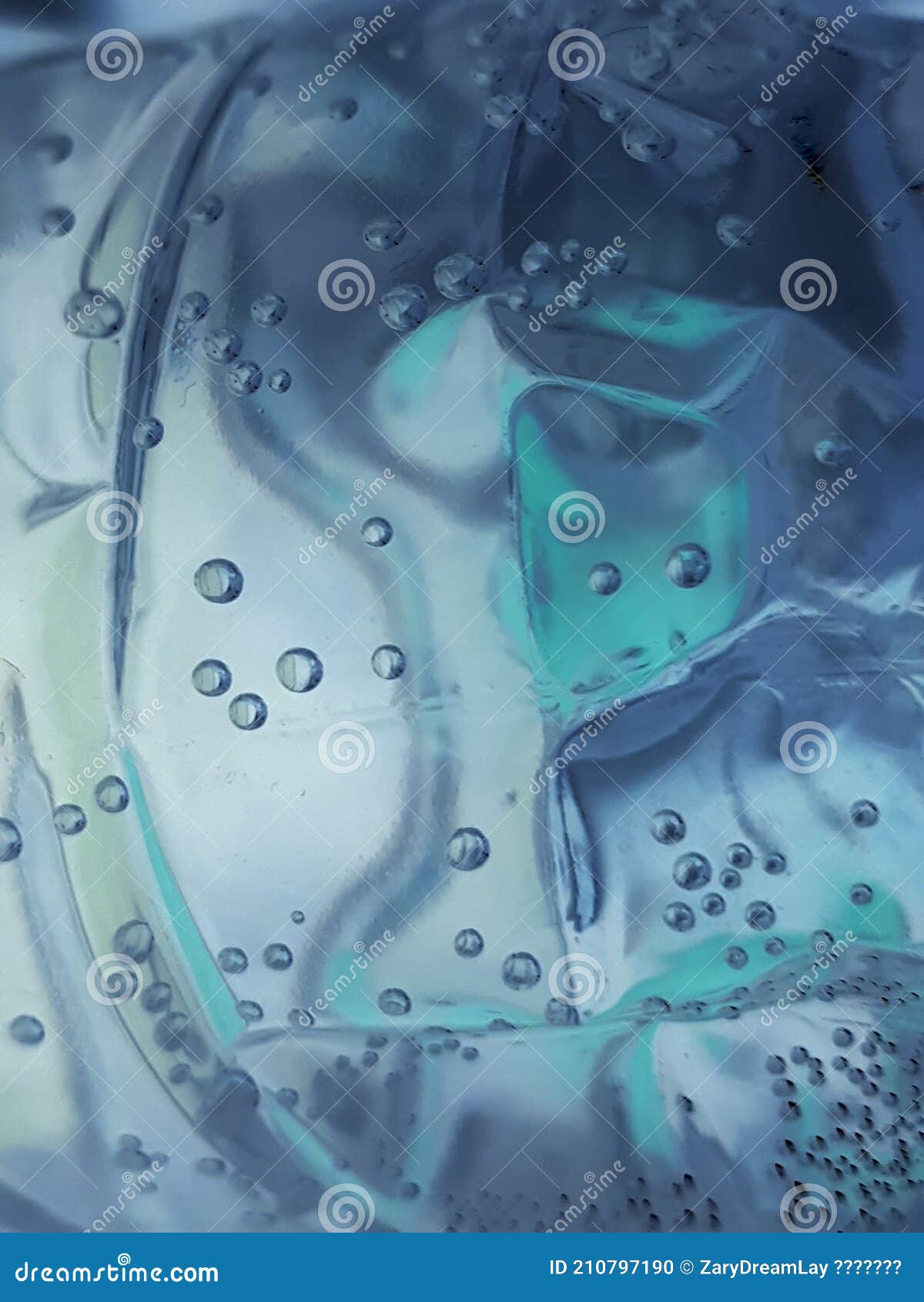 Blue Bubbles on a Transparent Wall Stock Photo - Image of achromatic ...