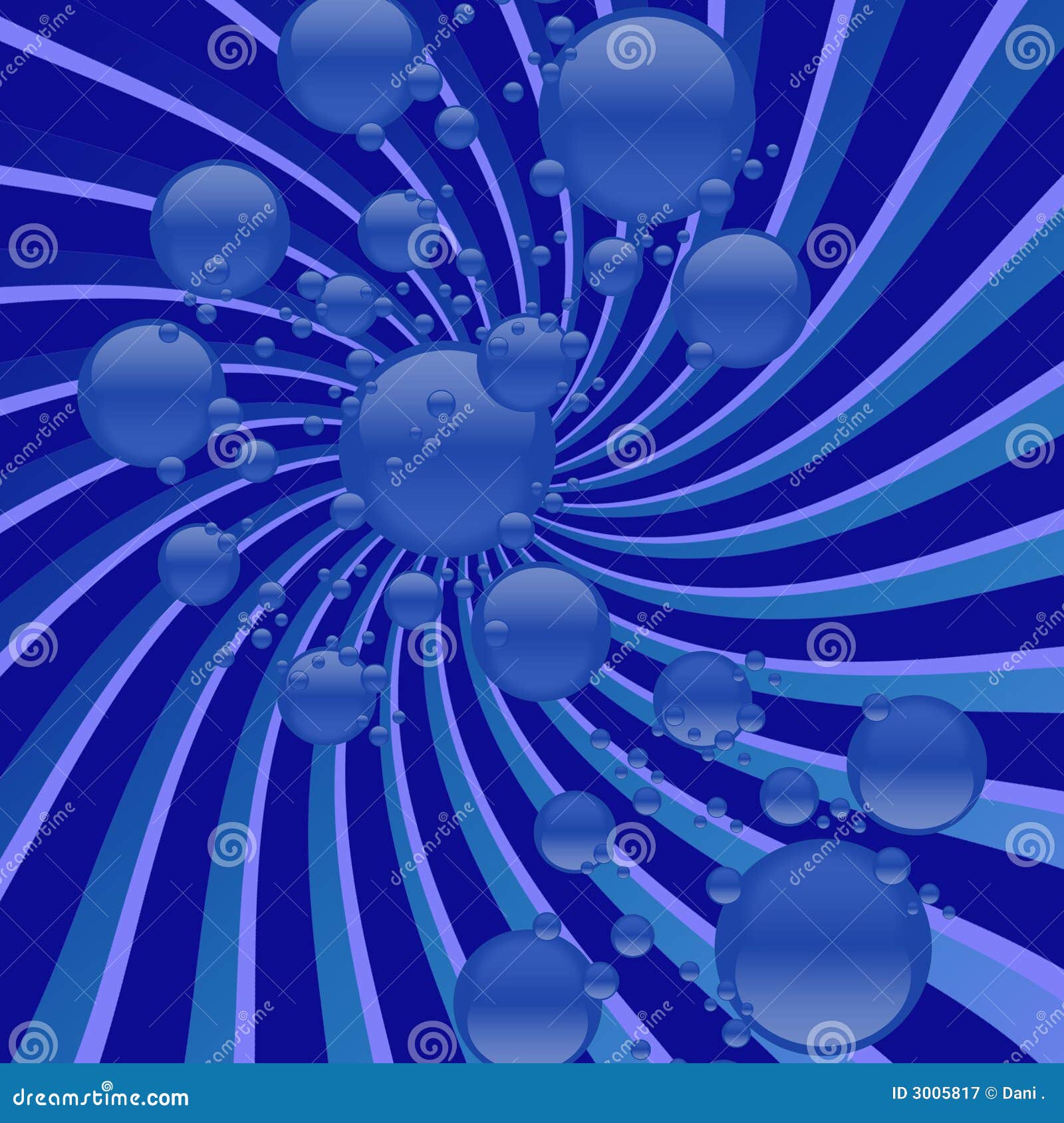 Blue Bubbly Swirling Vortex Stock Illustration - Illustration of frame ...