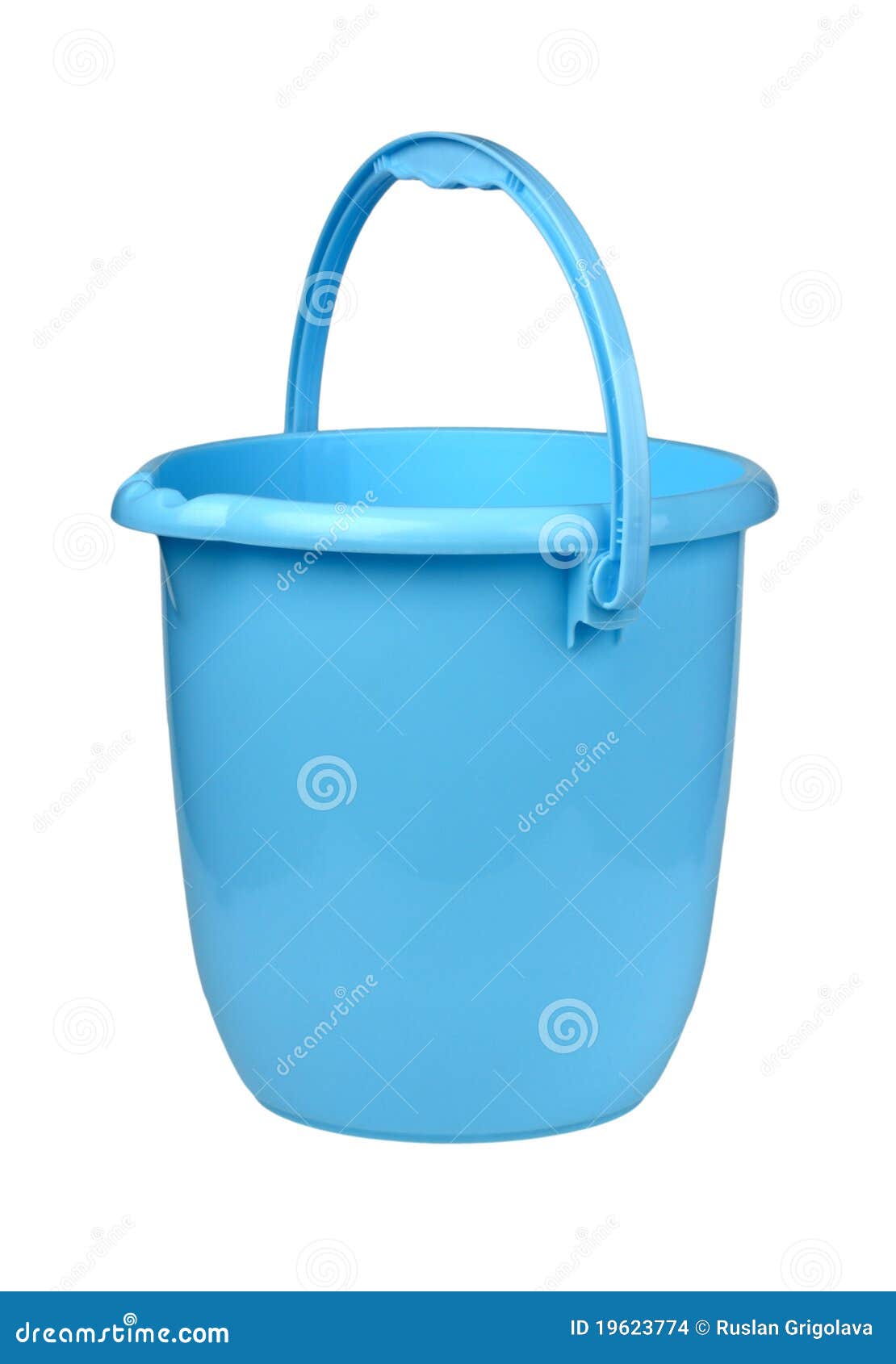Blue bucket stock photo. Image of handle, container, isolated - 19623774