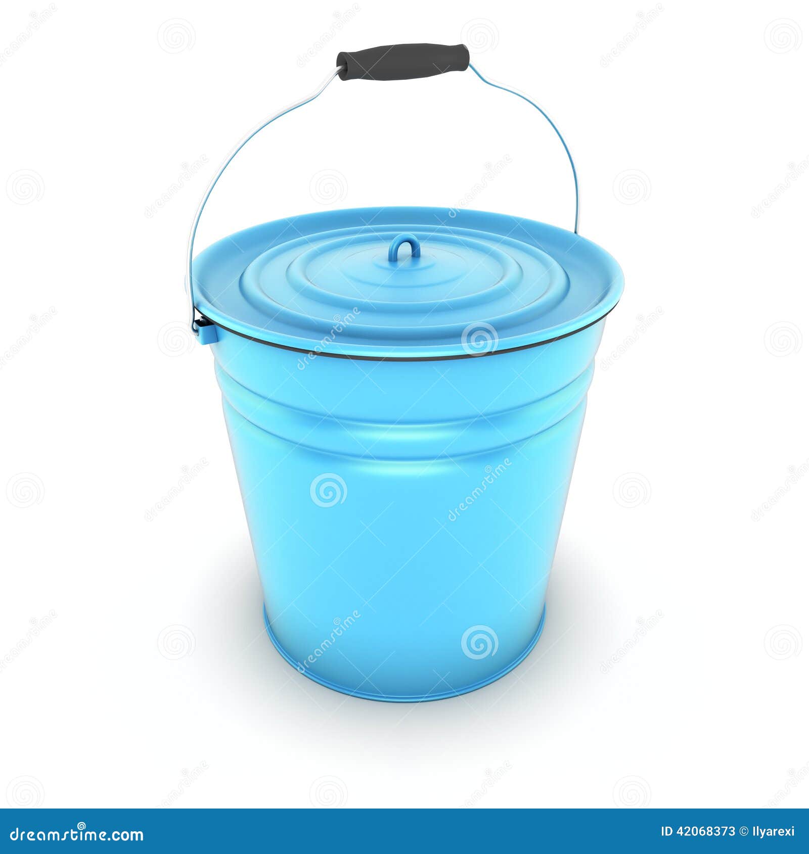 Blue bucket stock illustration. Illustration of container - 42068373