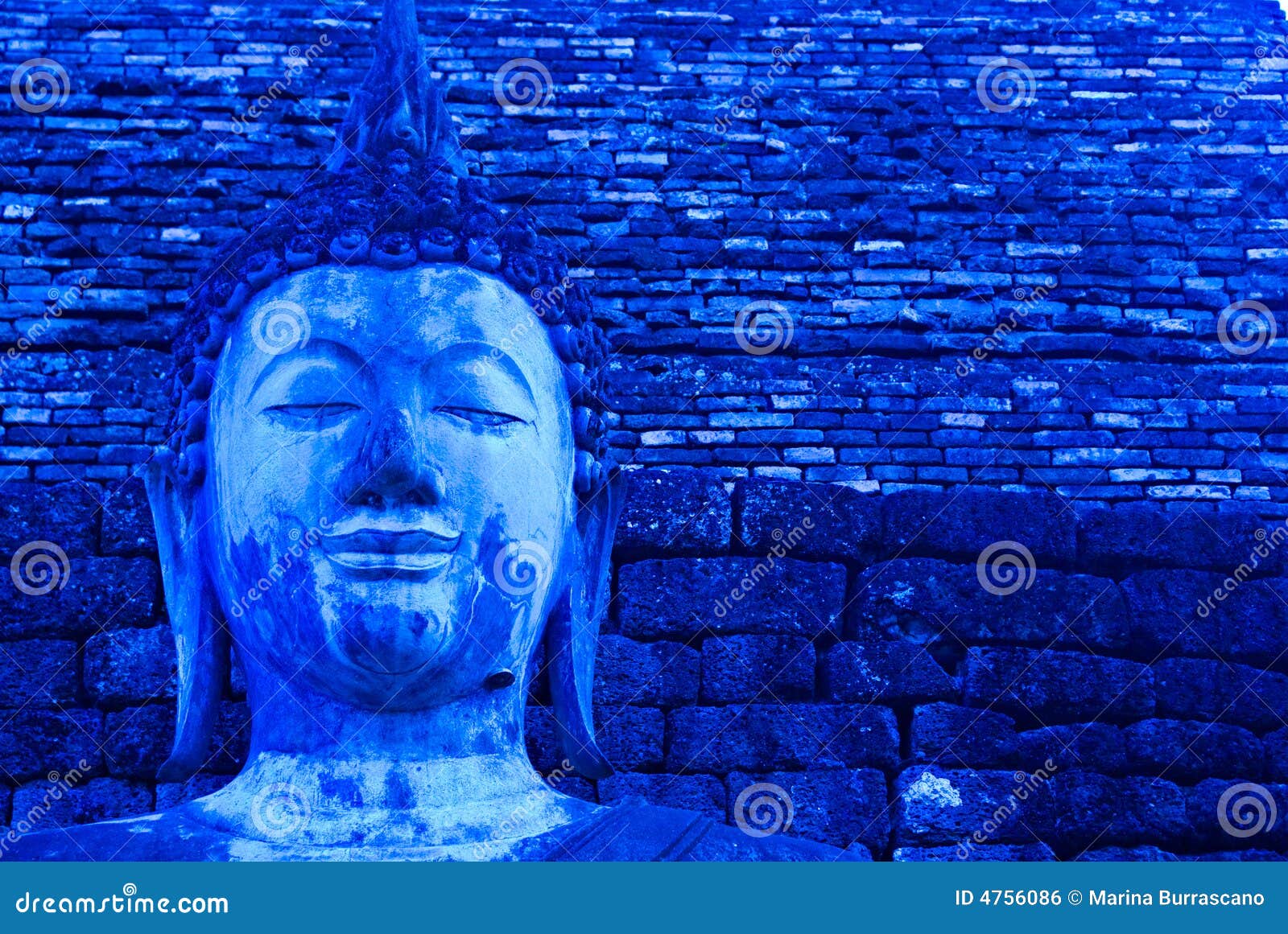 Blue Buddha stock photo. Image of like, thailand, hinduism - 4756086
