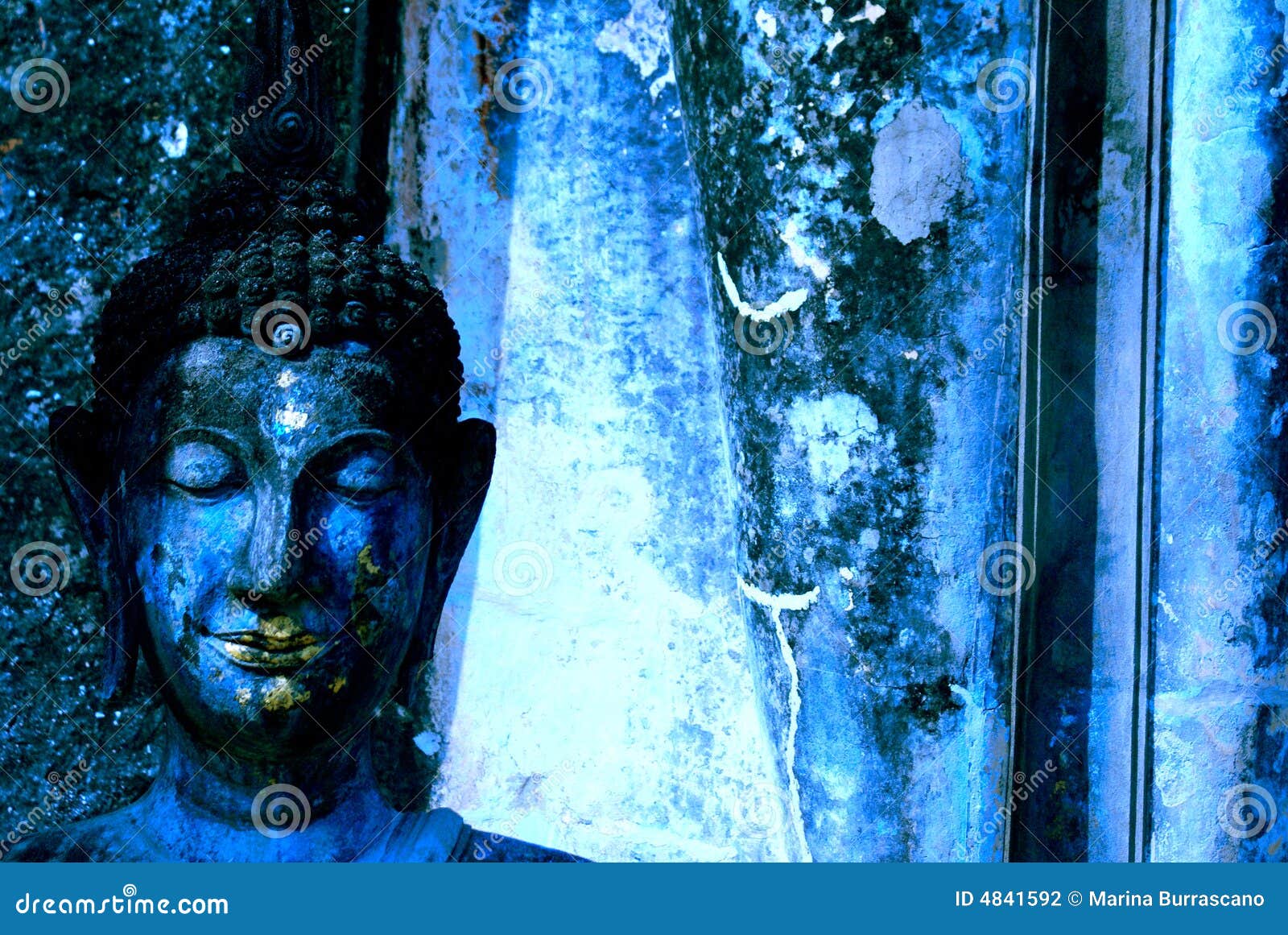 Blue Buddha stock photo. Image of krishna, yoga, hong - 4841592