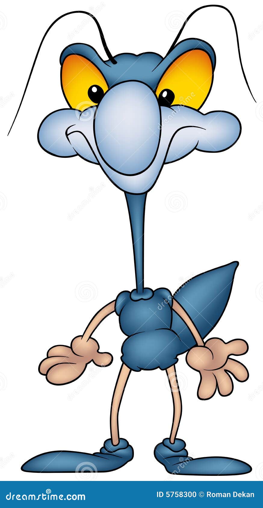 Blue Bug stock vector. Illustration of comic, beetle, insect - 5758300