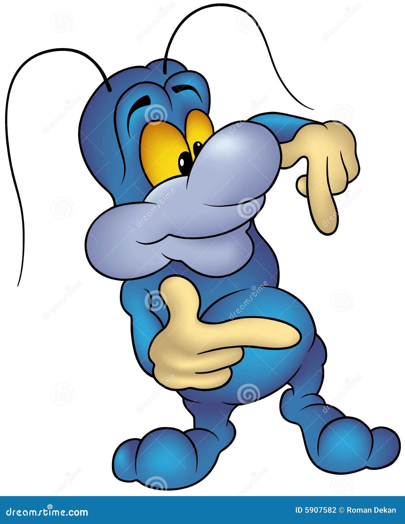 Blue Bug stock vector. Illustration of vector, cartoons - 5907582