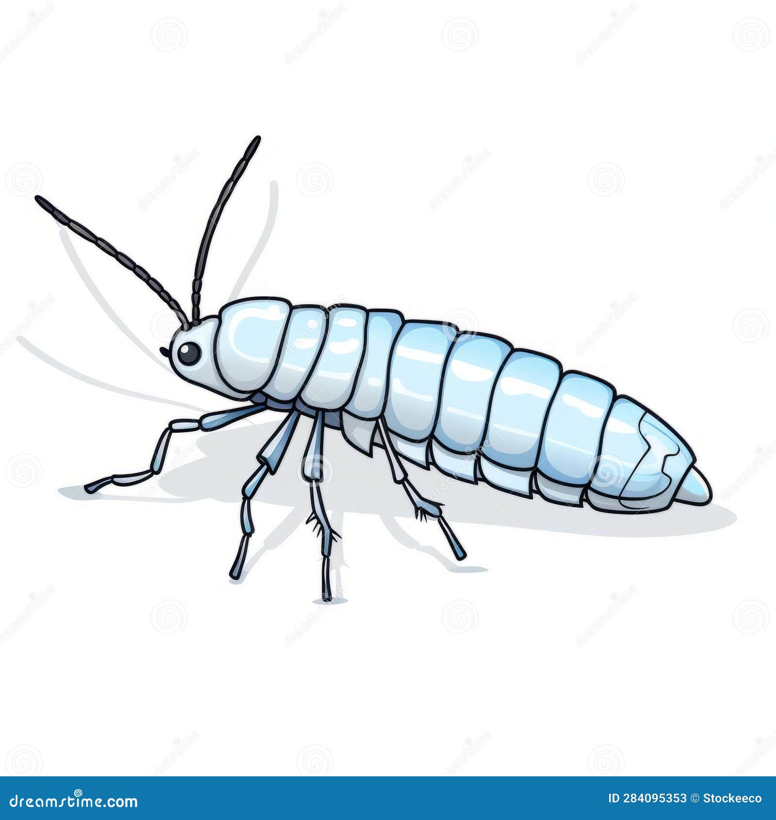 Blue Bug Vector: Cartoon Clip Art for Scientific Illustrations Stock ...