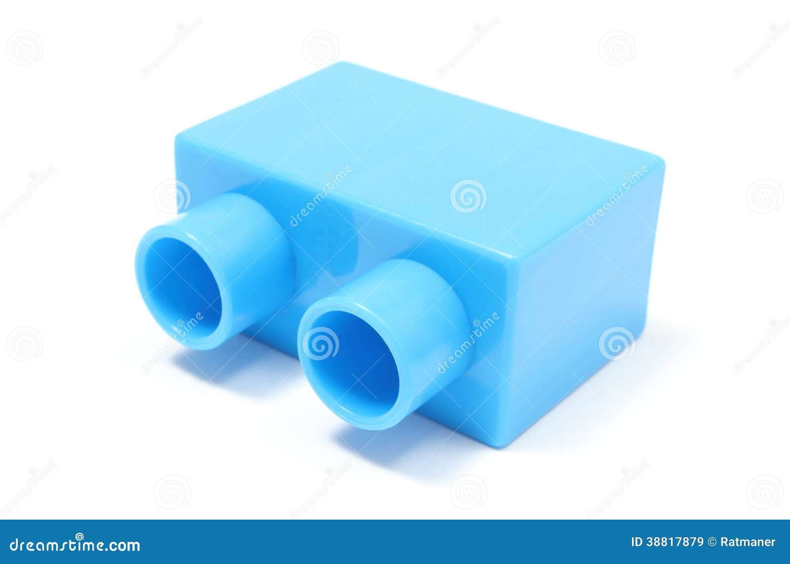 Blue Building Block on White Background Stock Image - Image of color ...