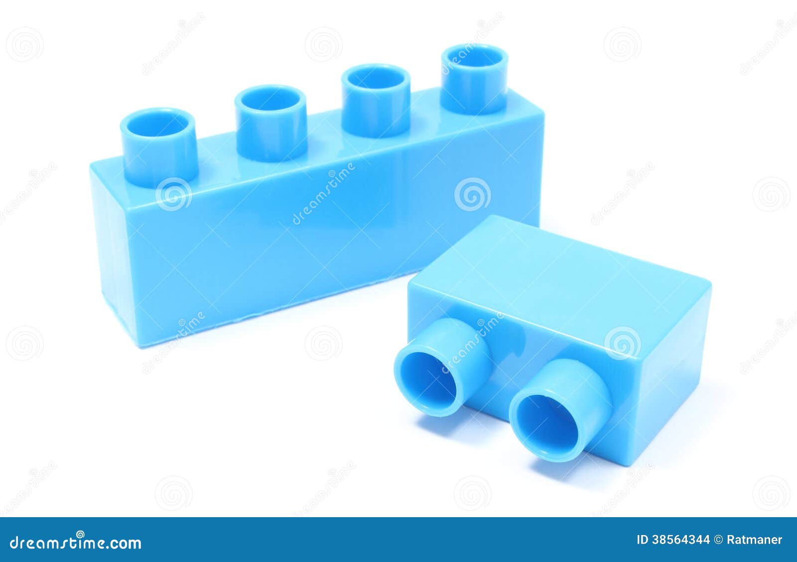 Blue Building Blocks on White Background Stock Photo - Image of cube ...