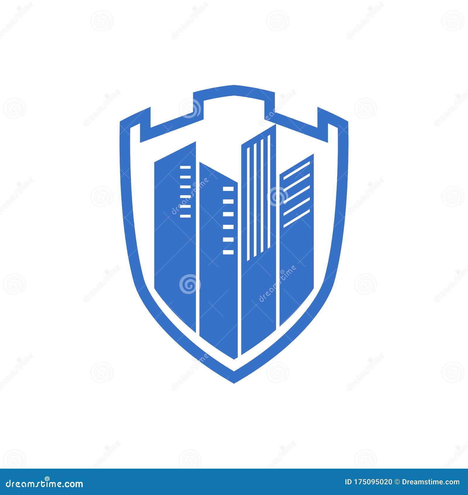 Blue Building Company Logo Concept Stock Vector - Illustration of draft ...