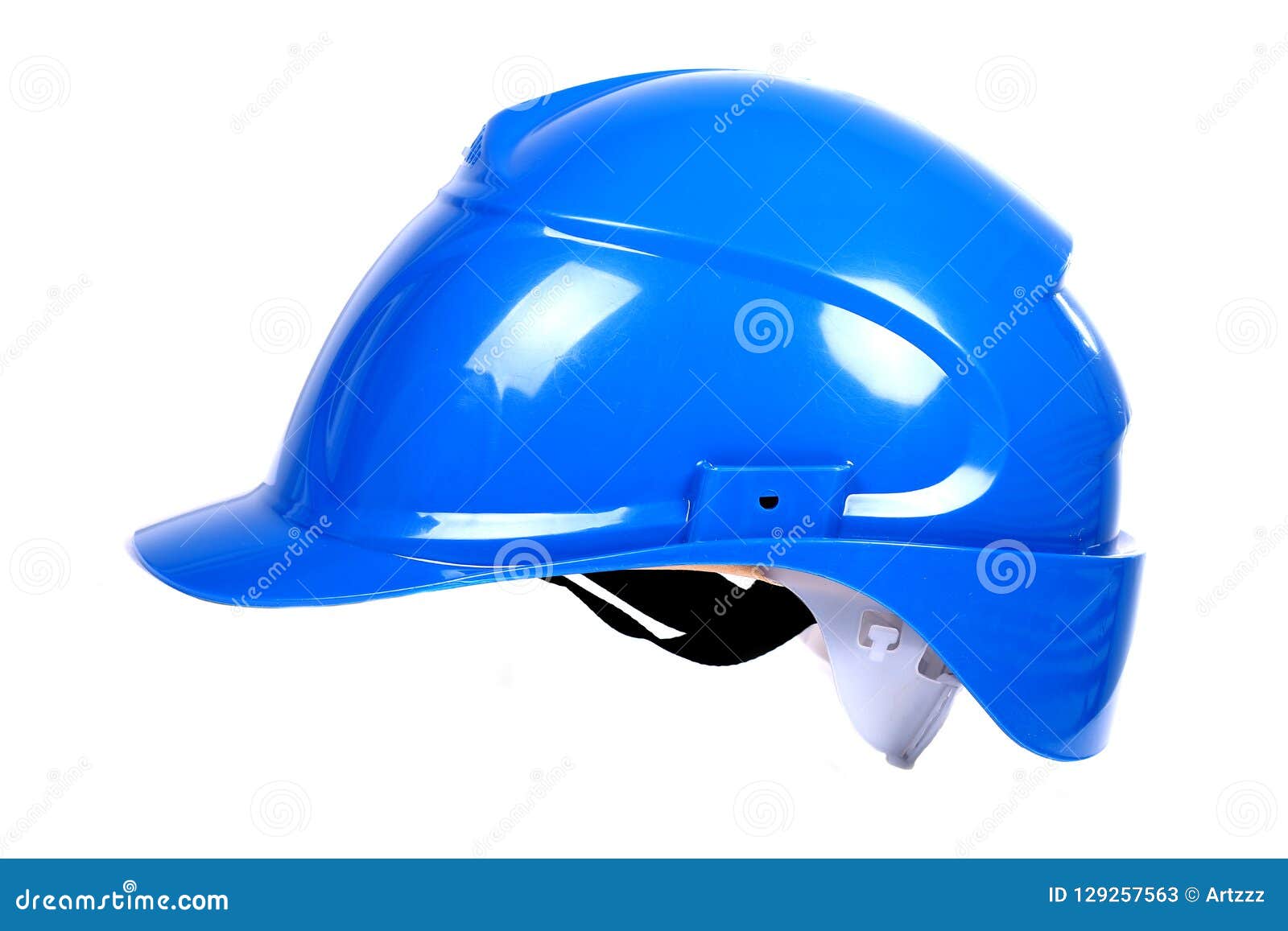 Blue building helmet stock image. Image of modern, headgear - 129257563