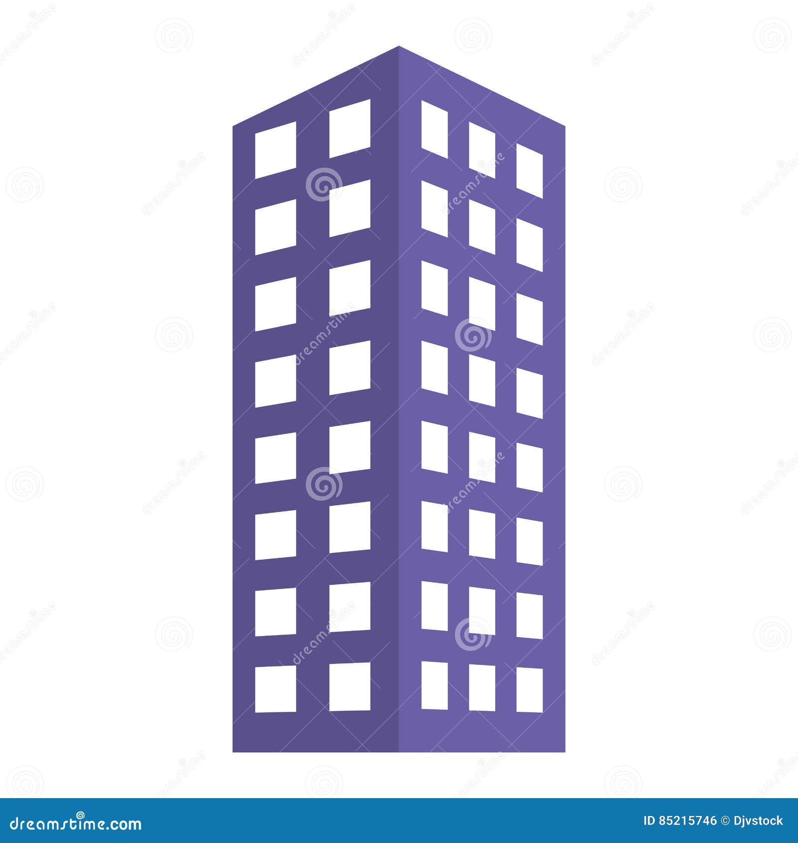 Blue Building Line Sticker Image Stock Illustration - Illustration of ...