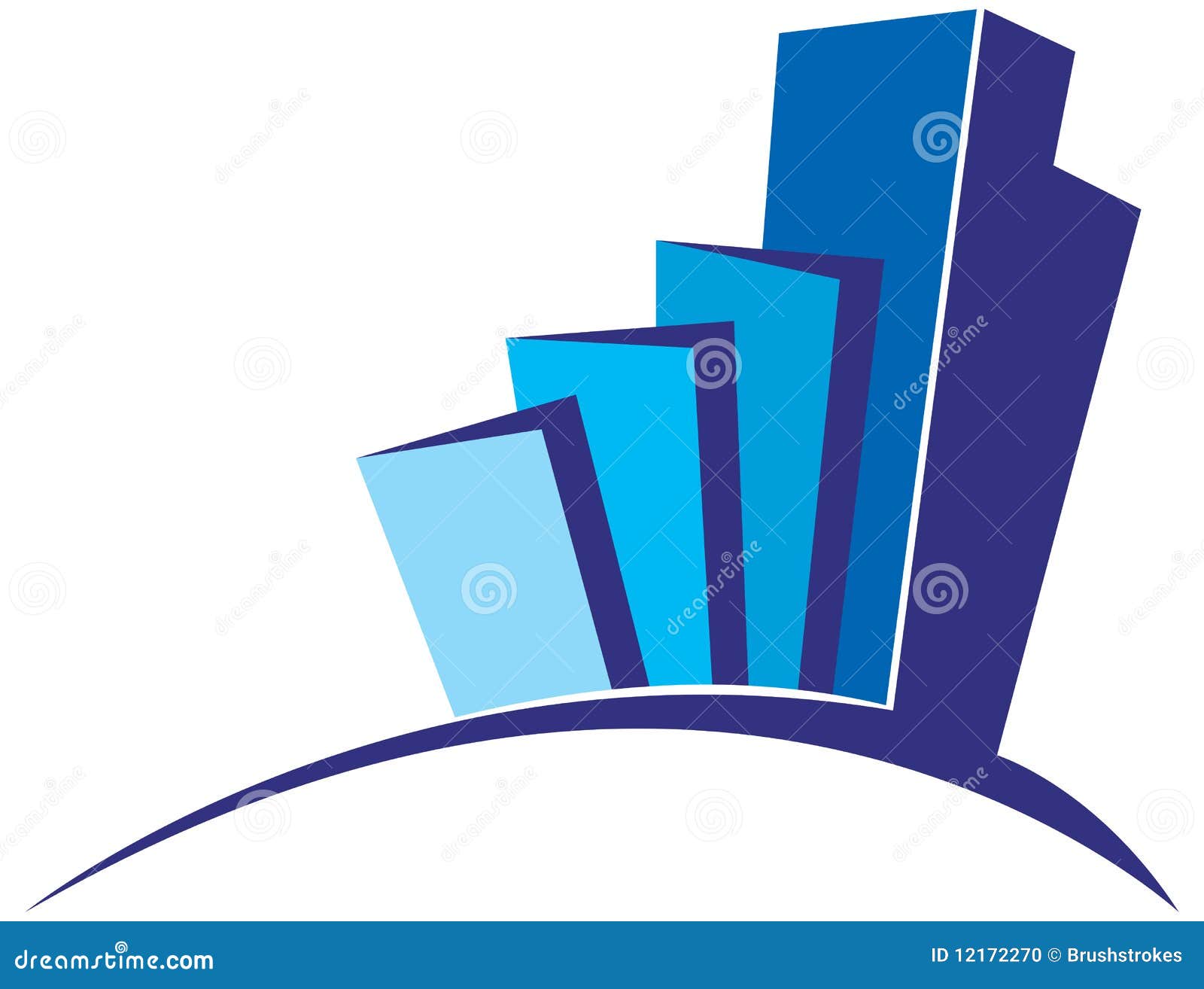 Blue building logo stock illustration. Illustration of housing - 12172270
