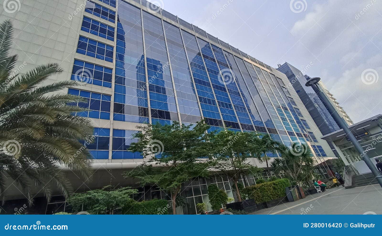 Blue Building in the Middle of Jakarta Stock Photo - Image of building ...