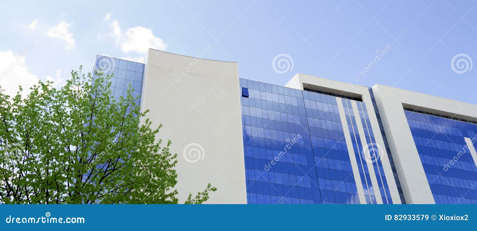 Blue Building with an Open Window Stock Image - Image of building ...