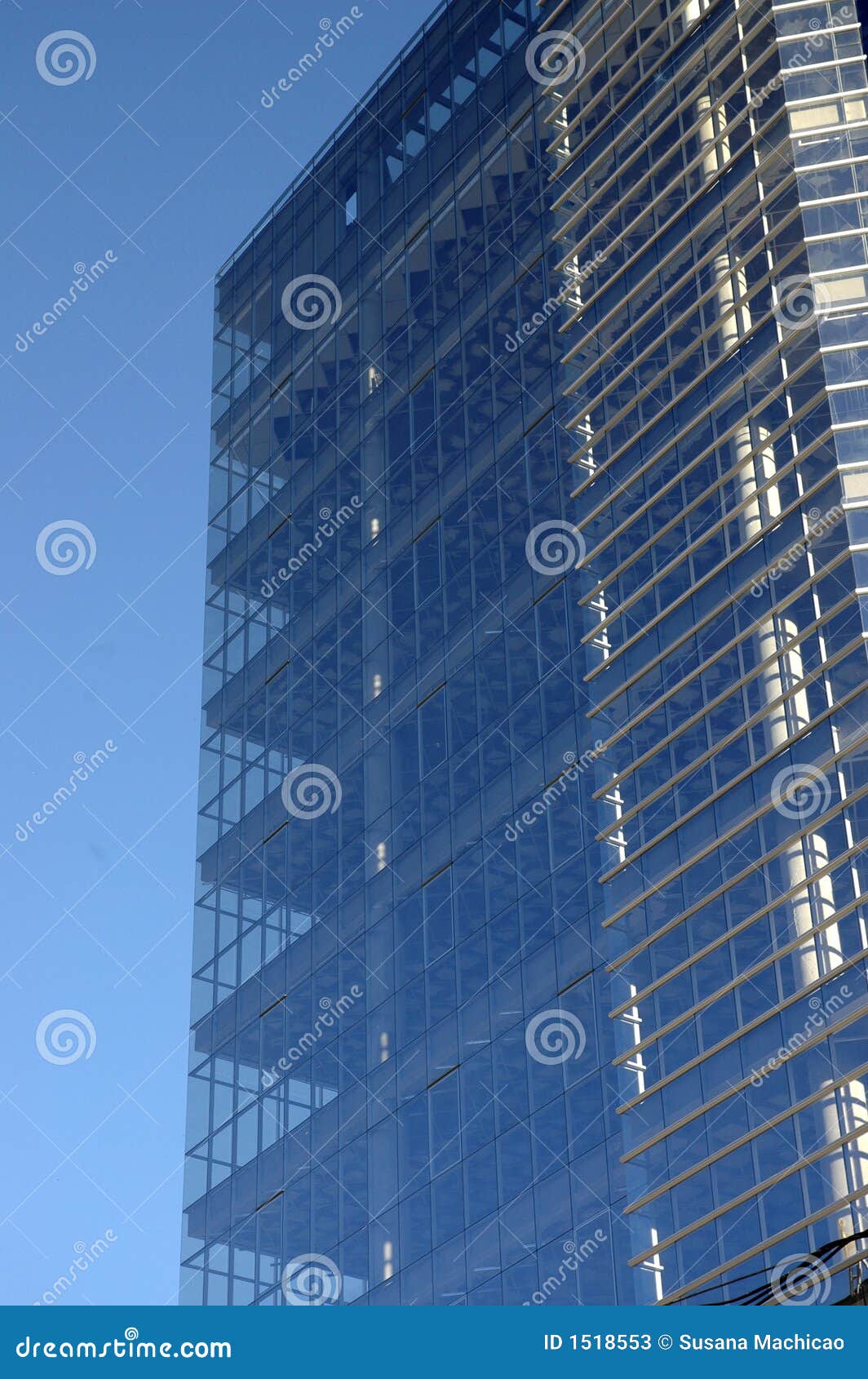 Blue Building perspective stock image. Image of construccion - 1518553