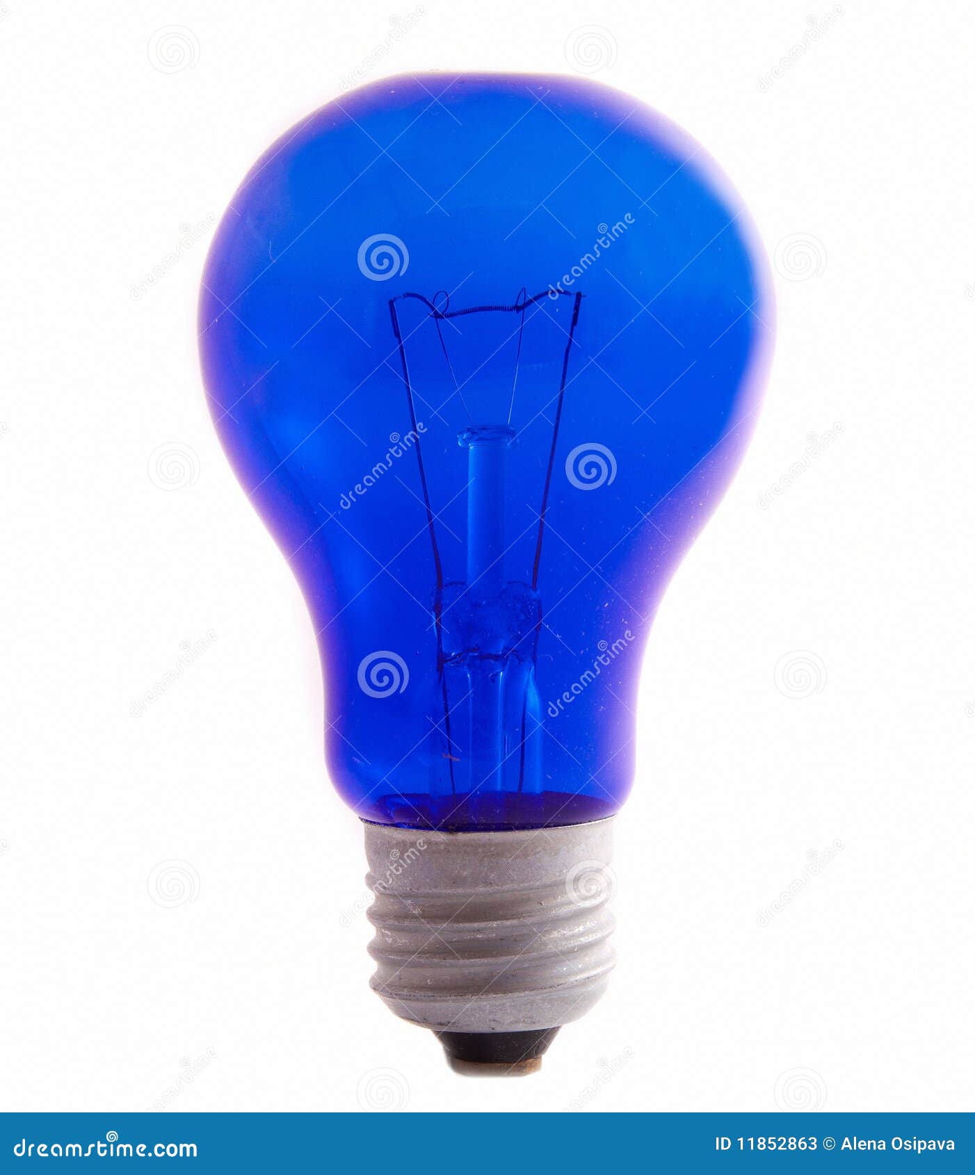 Blue Bulb In Vibrant Bold Gradient Purple And Blue Holographic Colors ...
