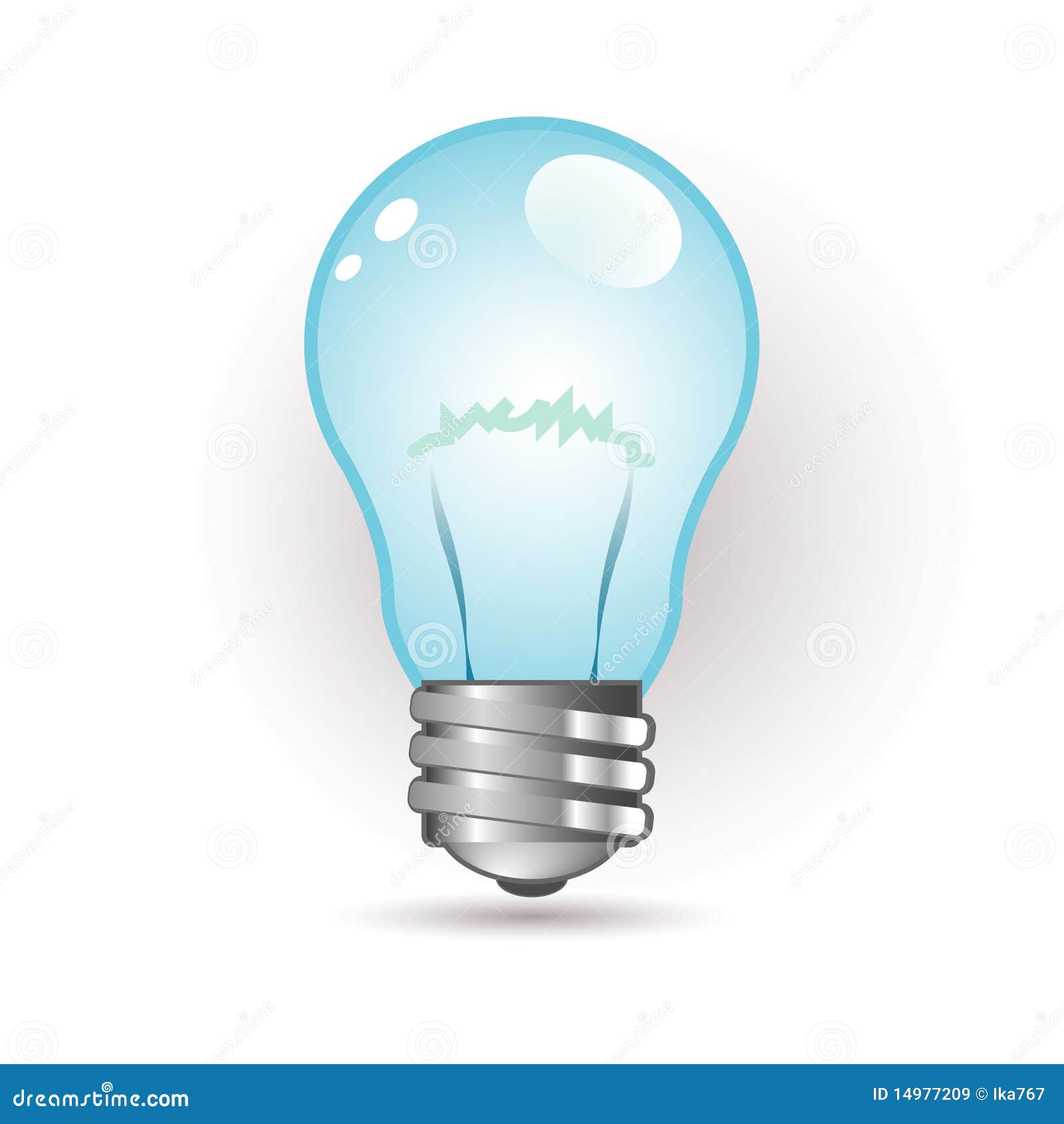 Blue bulb stock vector. Illustration of realistic, bright - 14977209