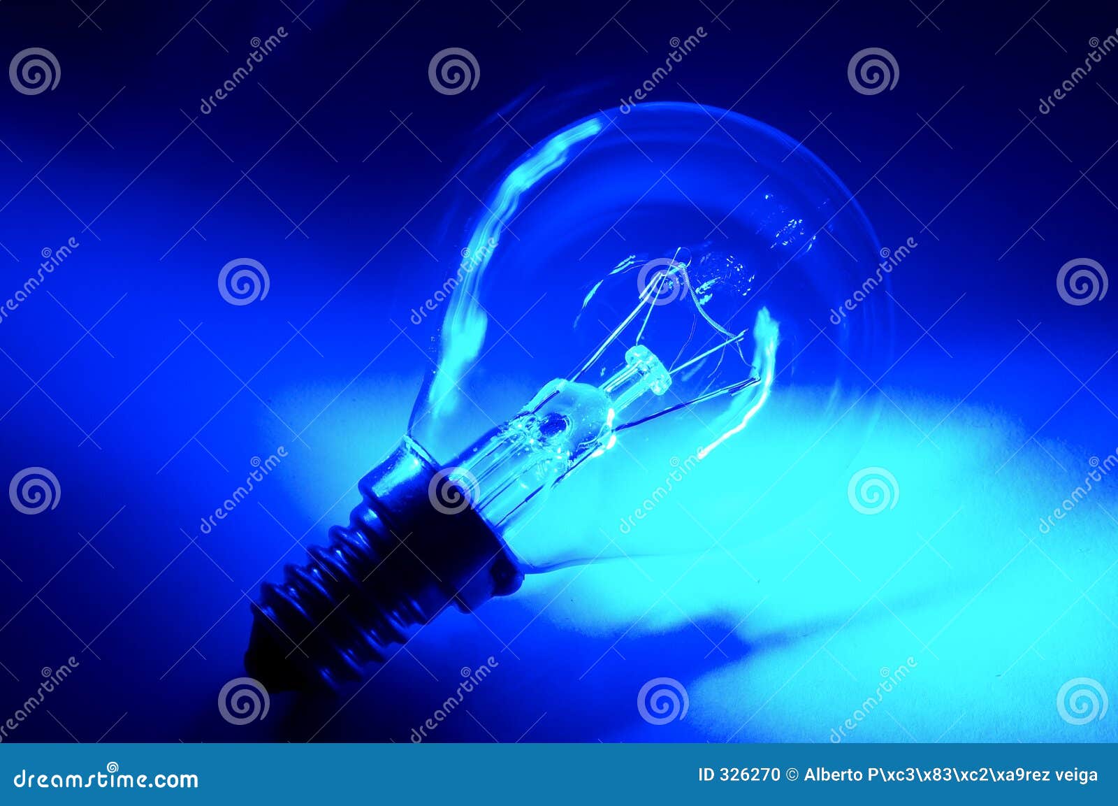 Blue bulb stock photo. Image of illuminate, illumination - 326270