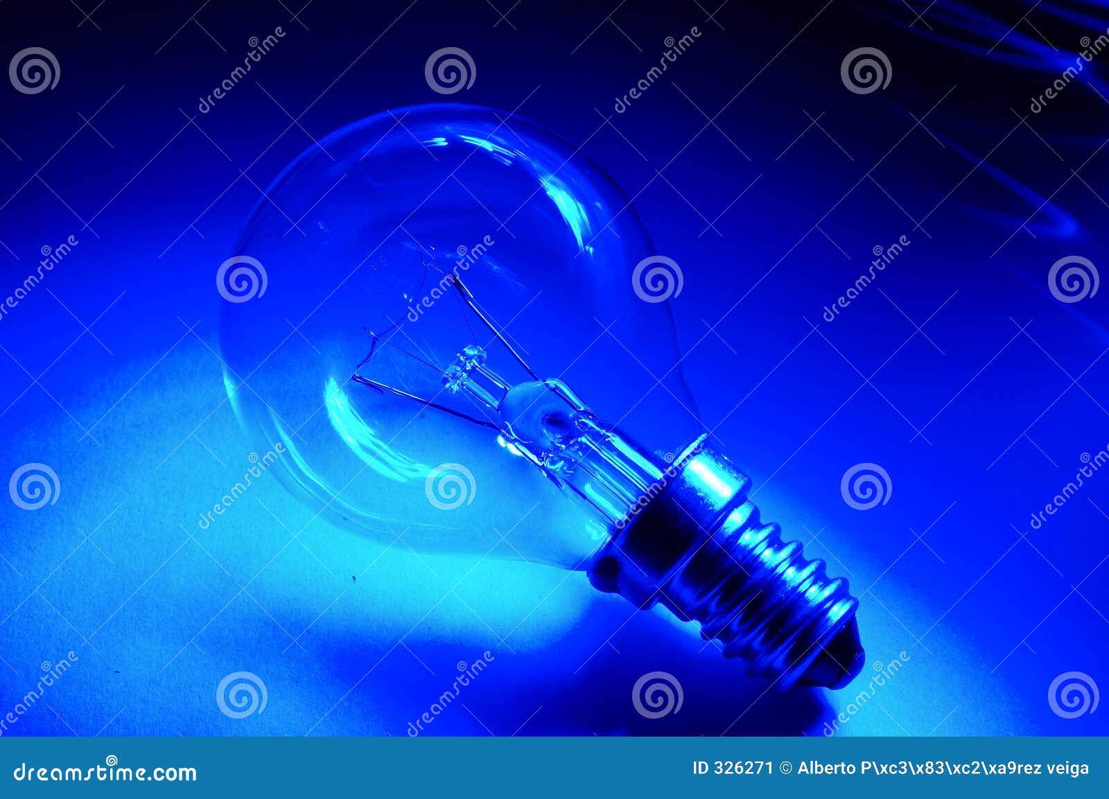 Blue bulb stock image. Image of eureka, energy, blue, neon - 326271