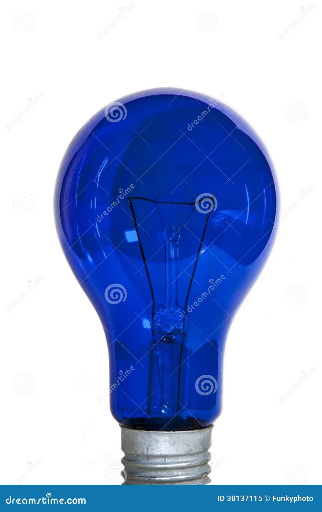 Blue bulb stock image. Image of reflection, shiny, blue - 30137115
