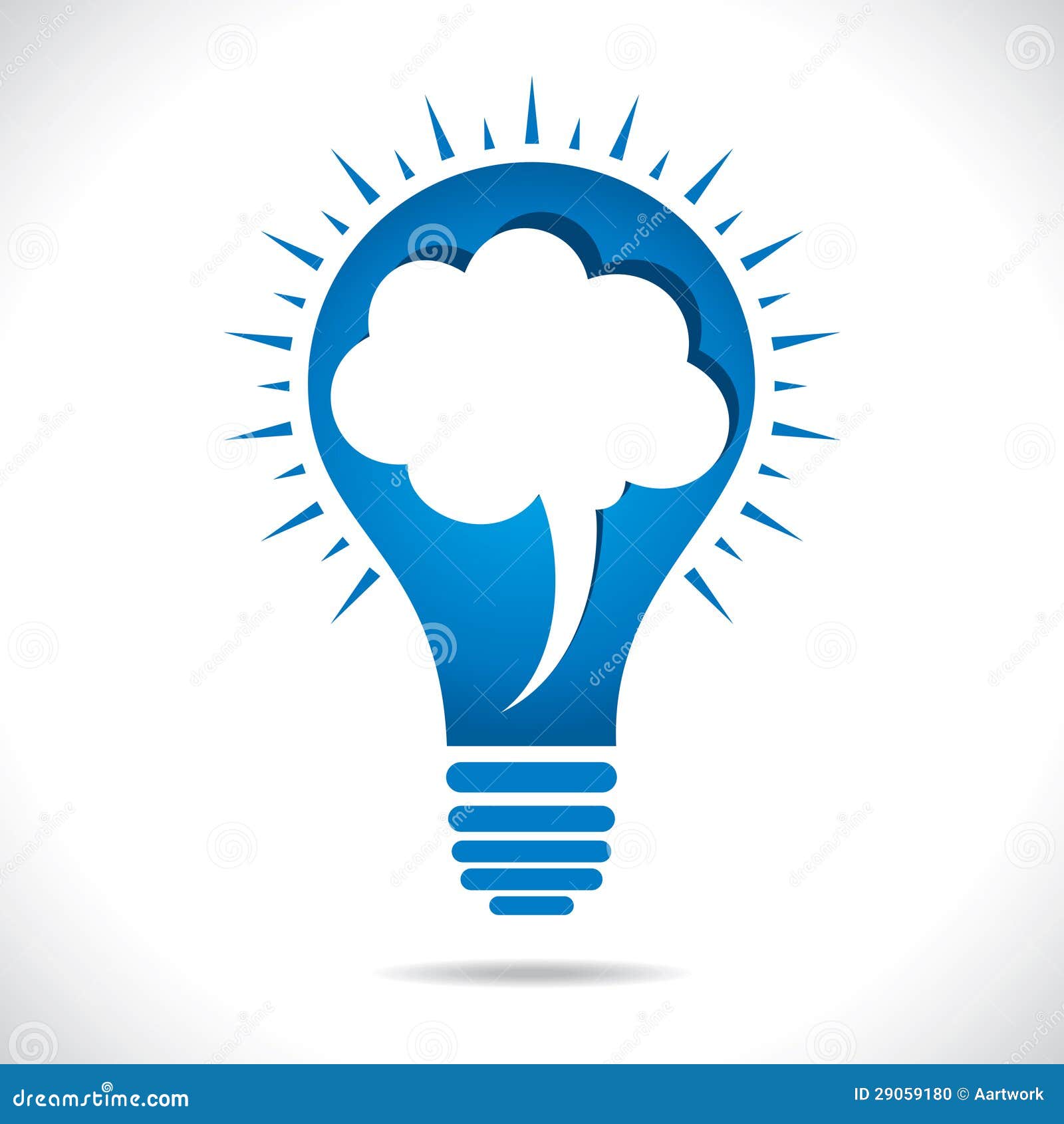 Blue Bulb with Message Bubble Concept Stock Vector - Illustration of ...