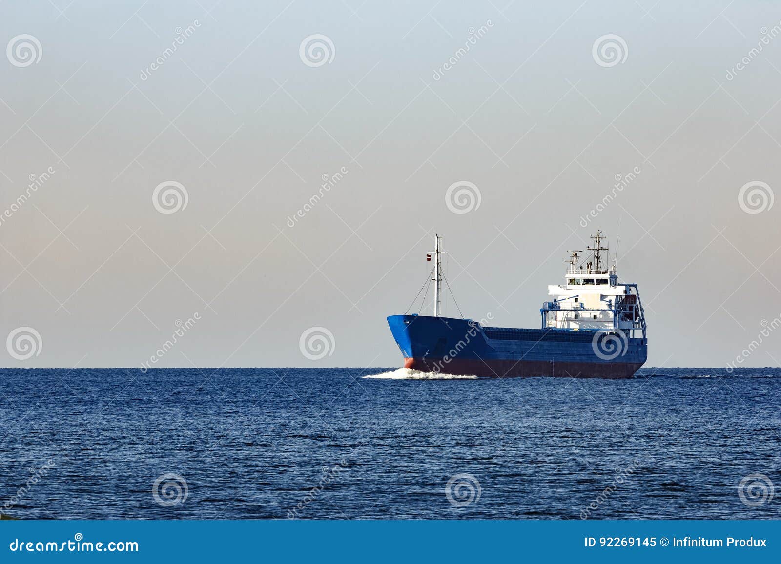 Blue bulk carrier stock image. Image of sailing, marine - 92269145