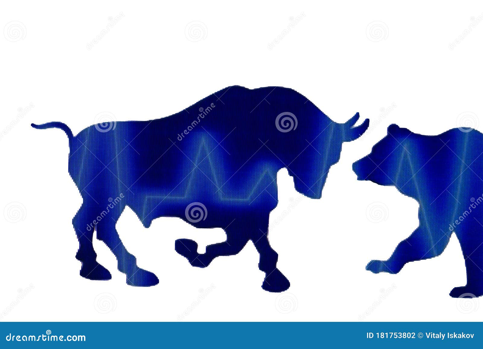 Blue Bull Isolated on a White Background Stock Photo - Image of ...